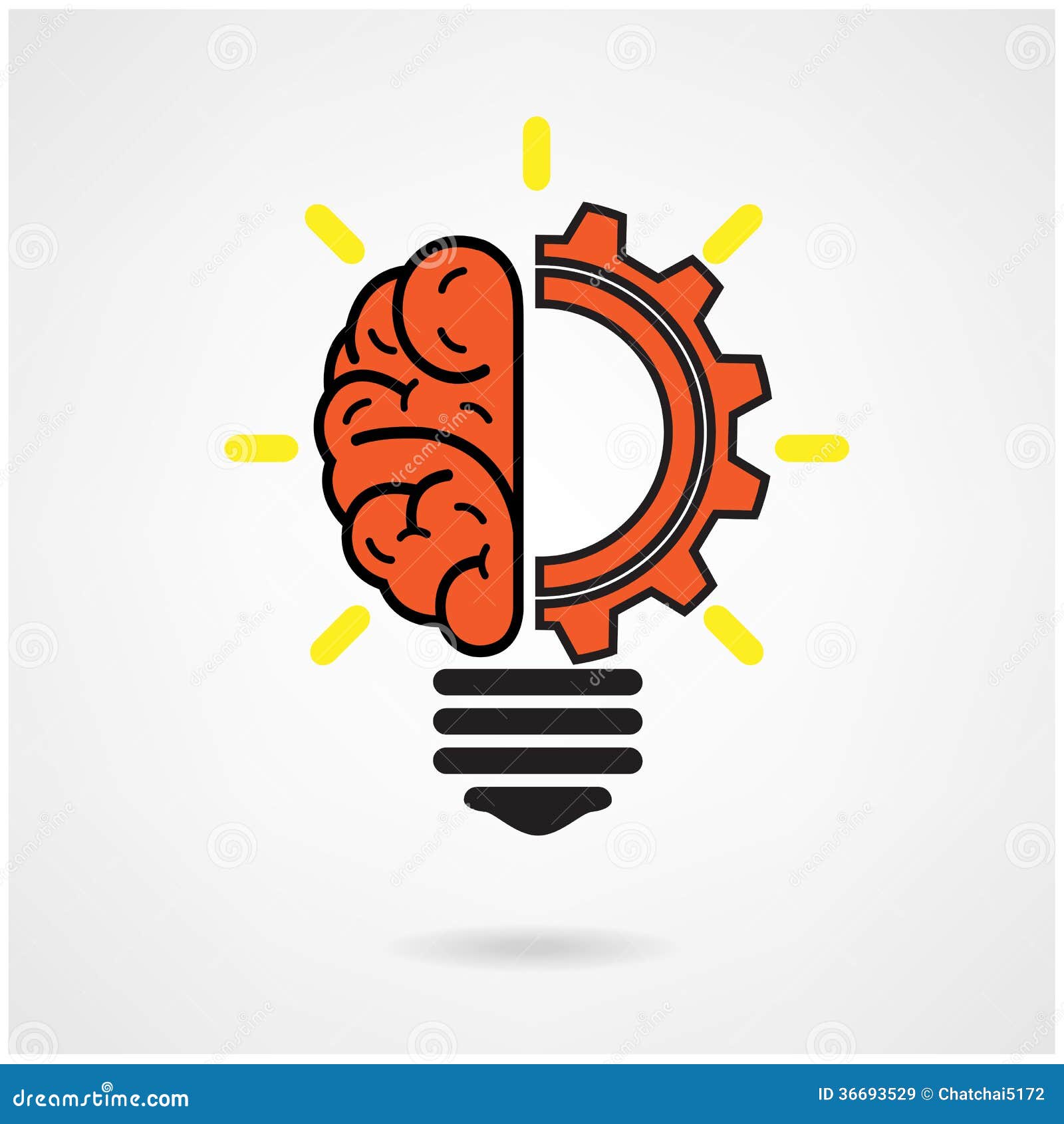 Idea creativa del cerebro ilustración del vector. Ilustración de ...