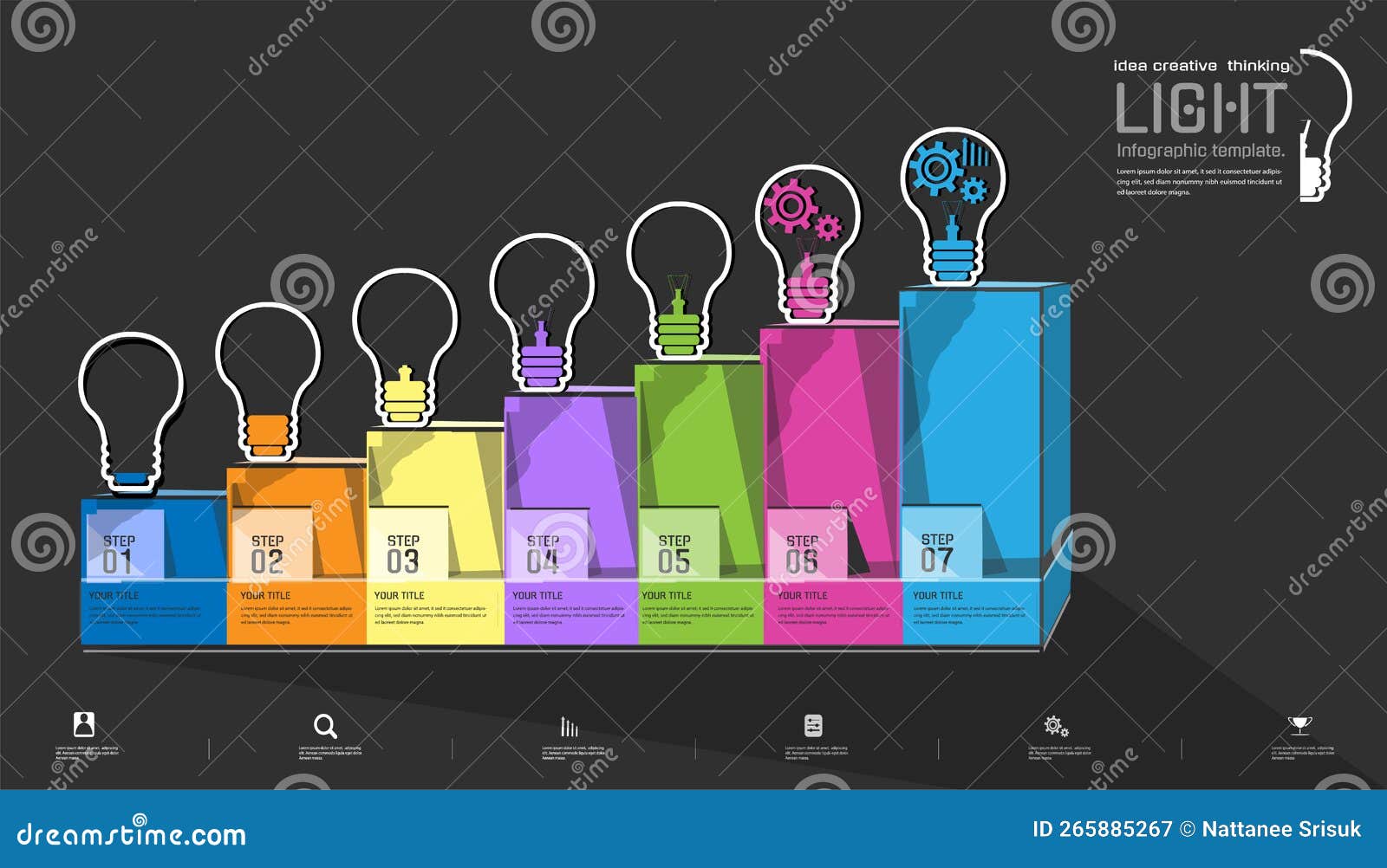 Idea Creative Thinking Light.Infographic Template Stock Vector ...