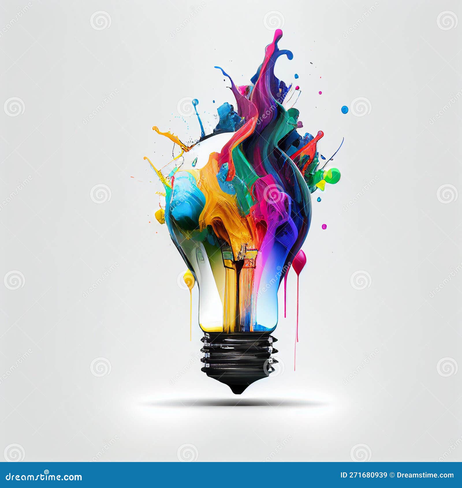 Idea, Creativity, Imagination and Inspiration Concept. Generative AI ...