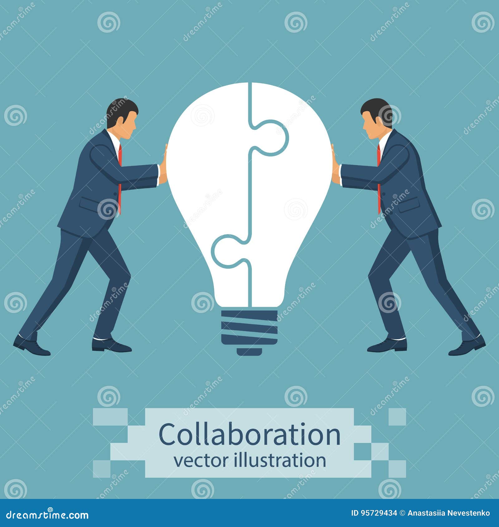 Idea Del Concepto De La Colaboración Ilustración del Vector ...