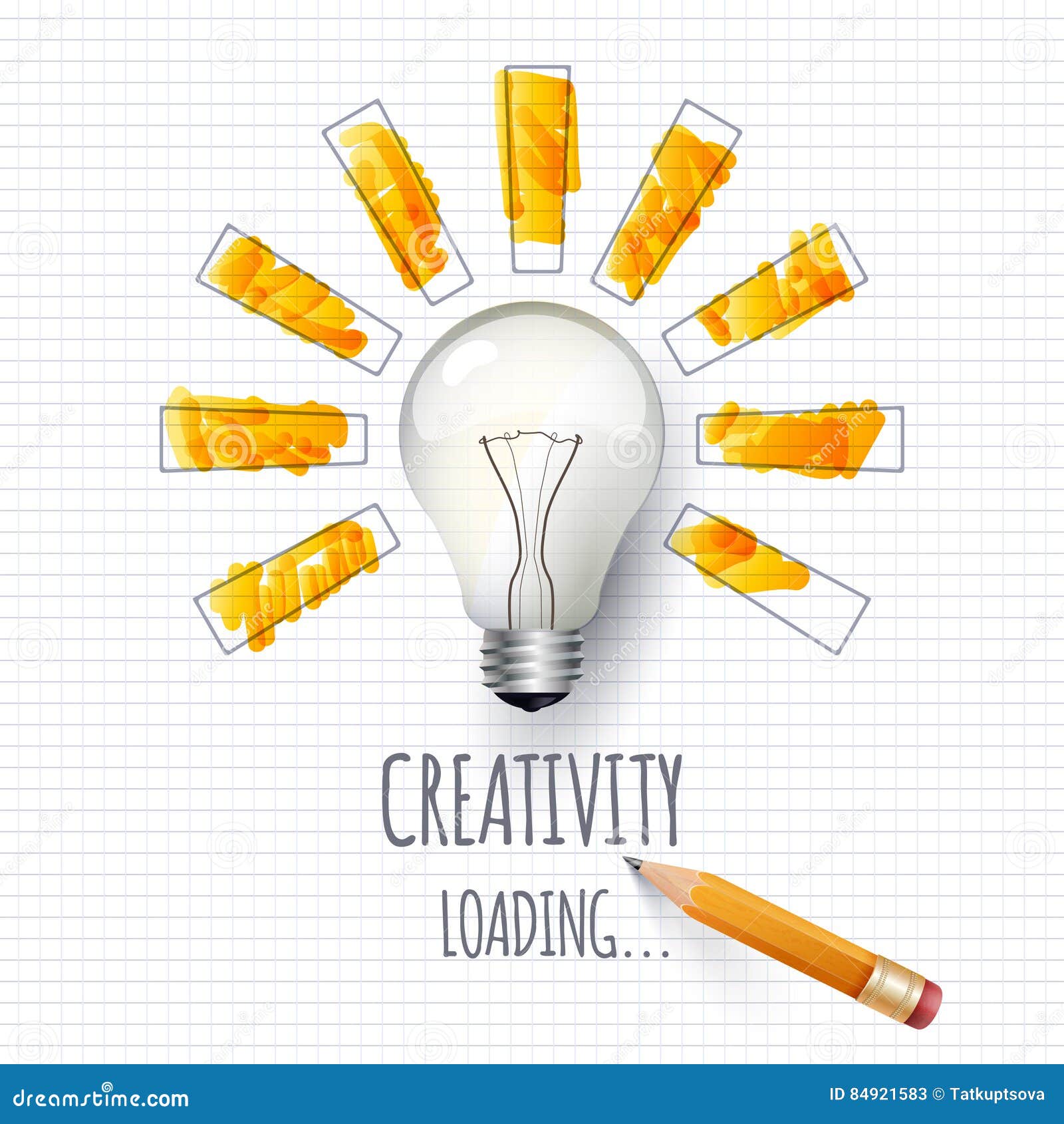 Idea. Design of Progress Bar, Loading Creativity Stock Vector ...