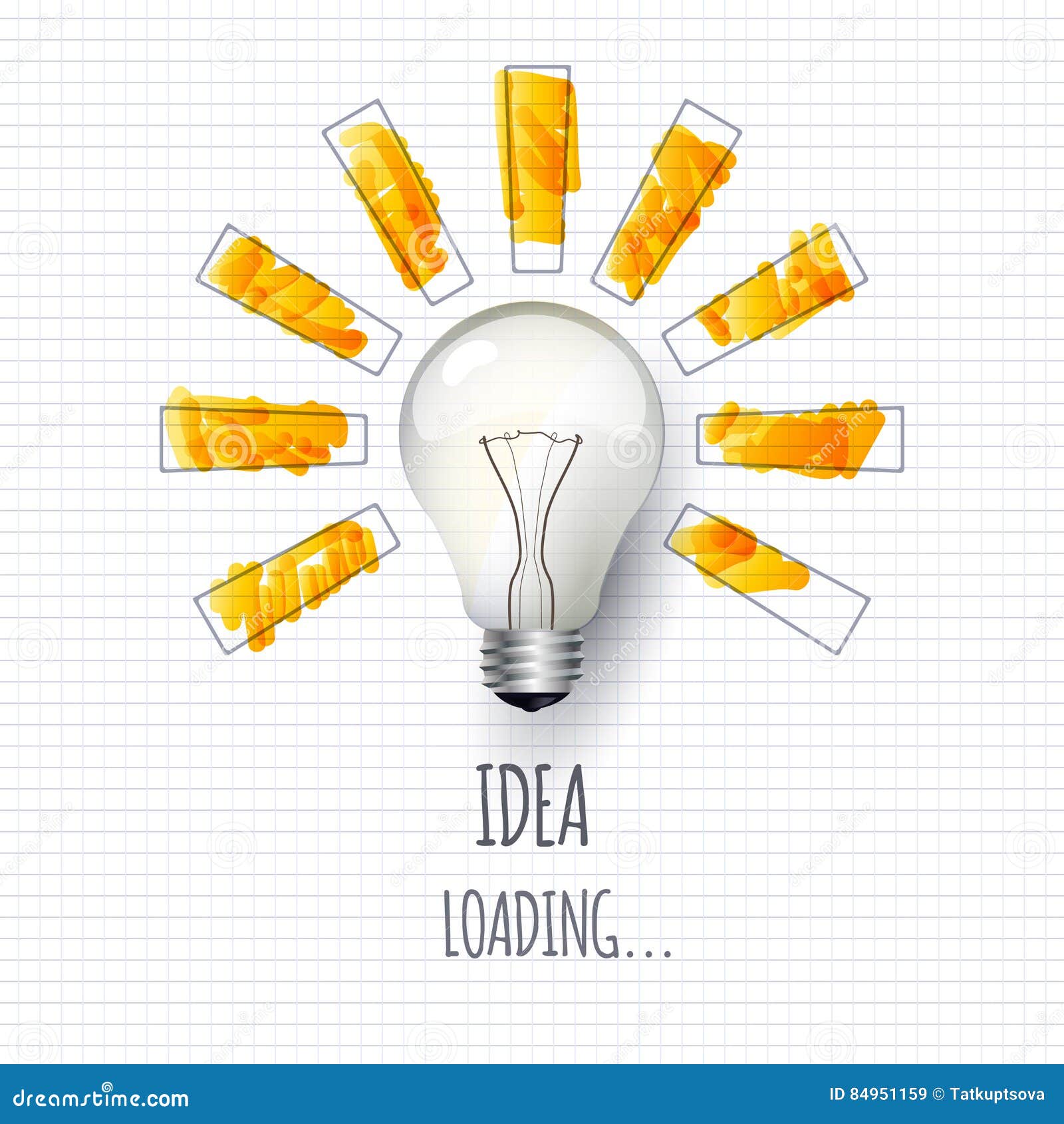 Idea. Design of Progress Bar, Loading Creativity Stock Vector ...