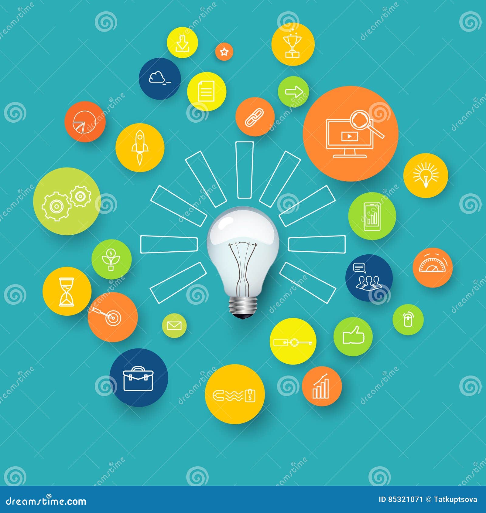 Idea. Design of Progress Bar, Loading Creativity Stock Vector ...