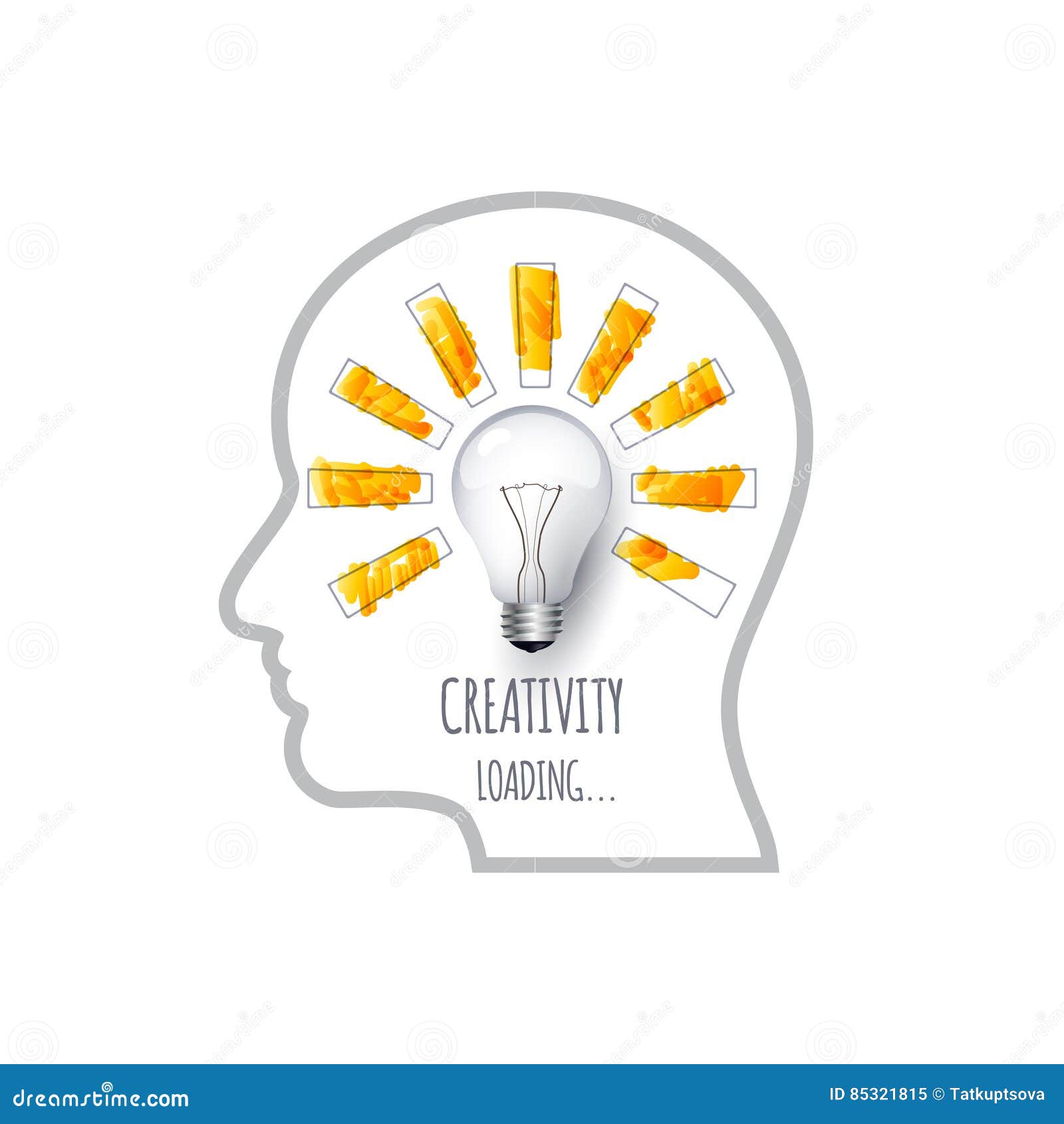 Idea. Design of Progress Bar, Loading Creativity Stock Vector ...