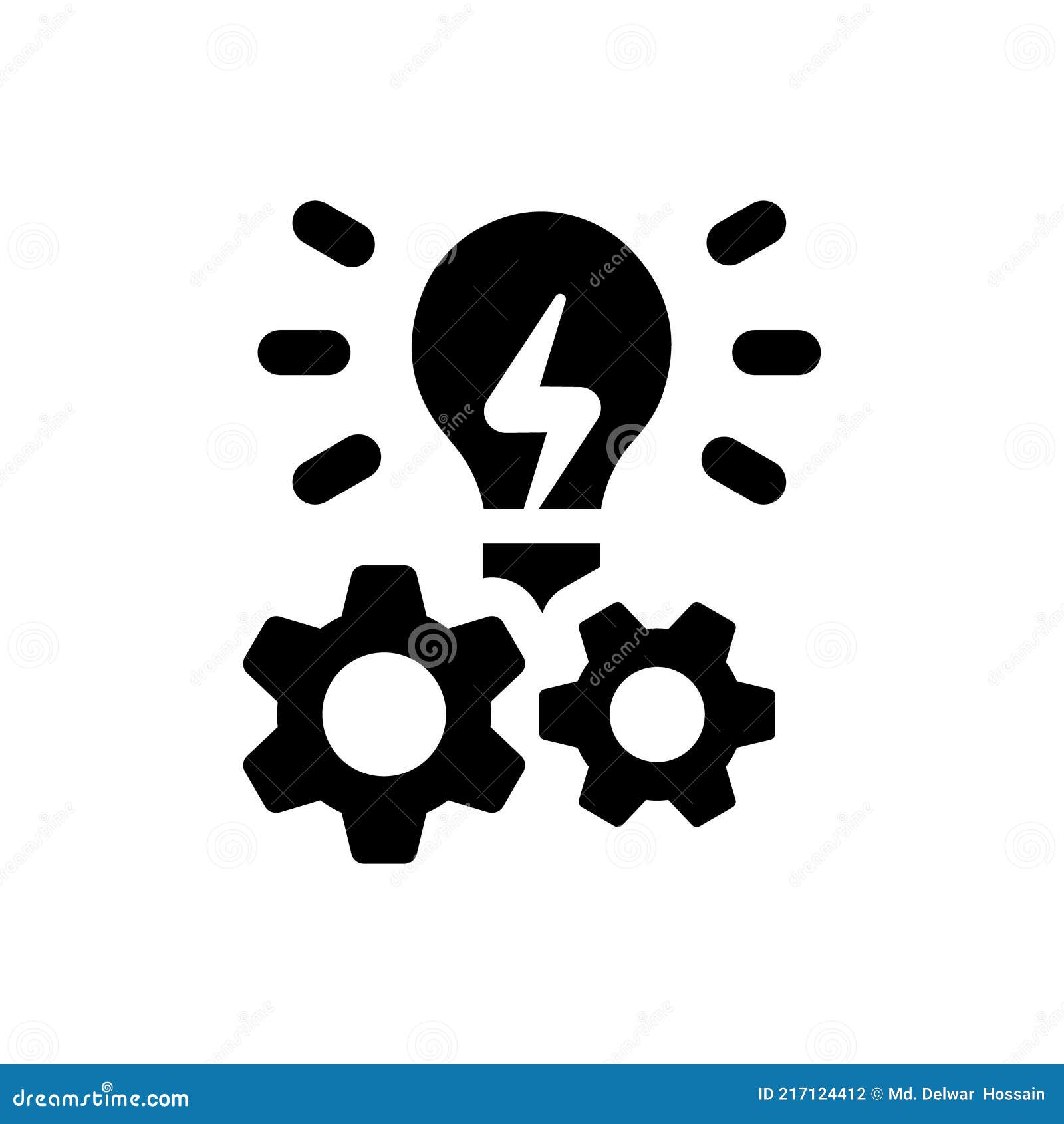 Idea development icon stock vector. Illustration of campaign - 217124412