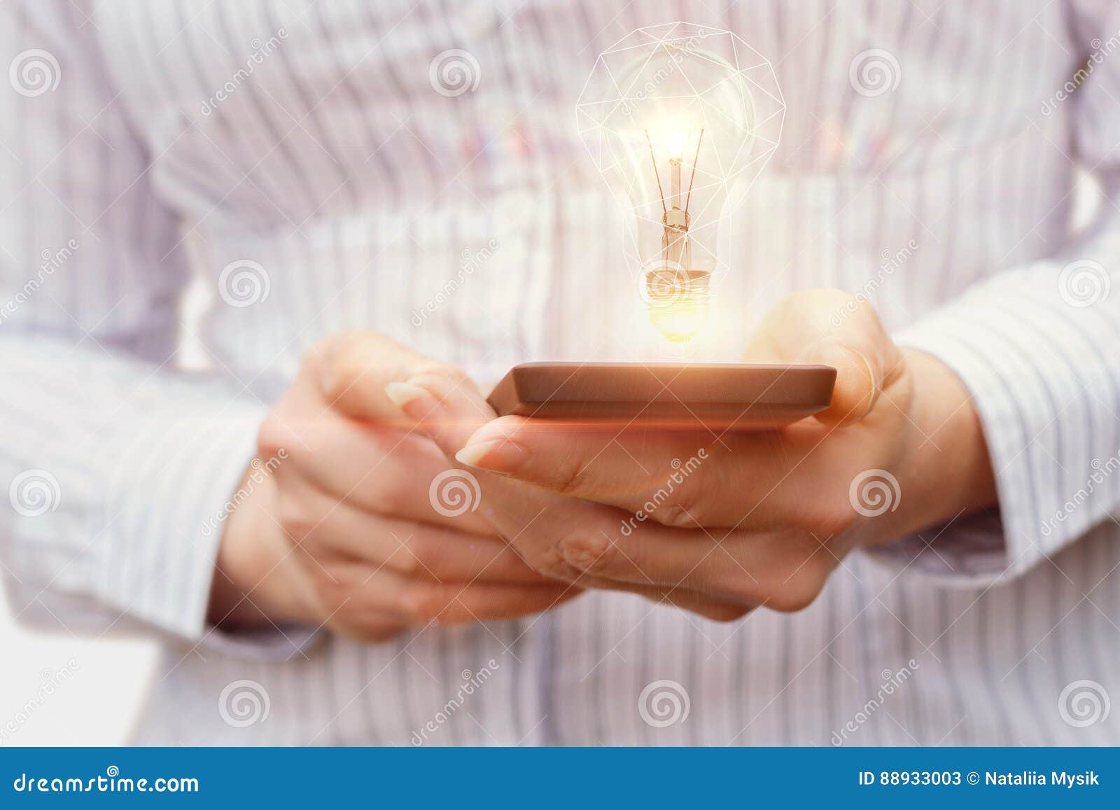 The Idea Directly from a Mobile Device. Stock Image - Image of ...