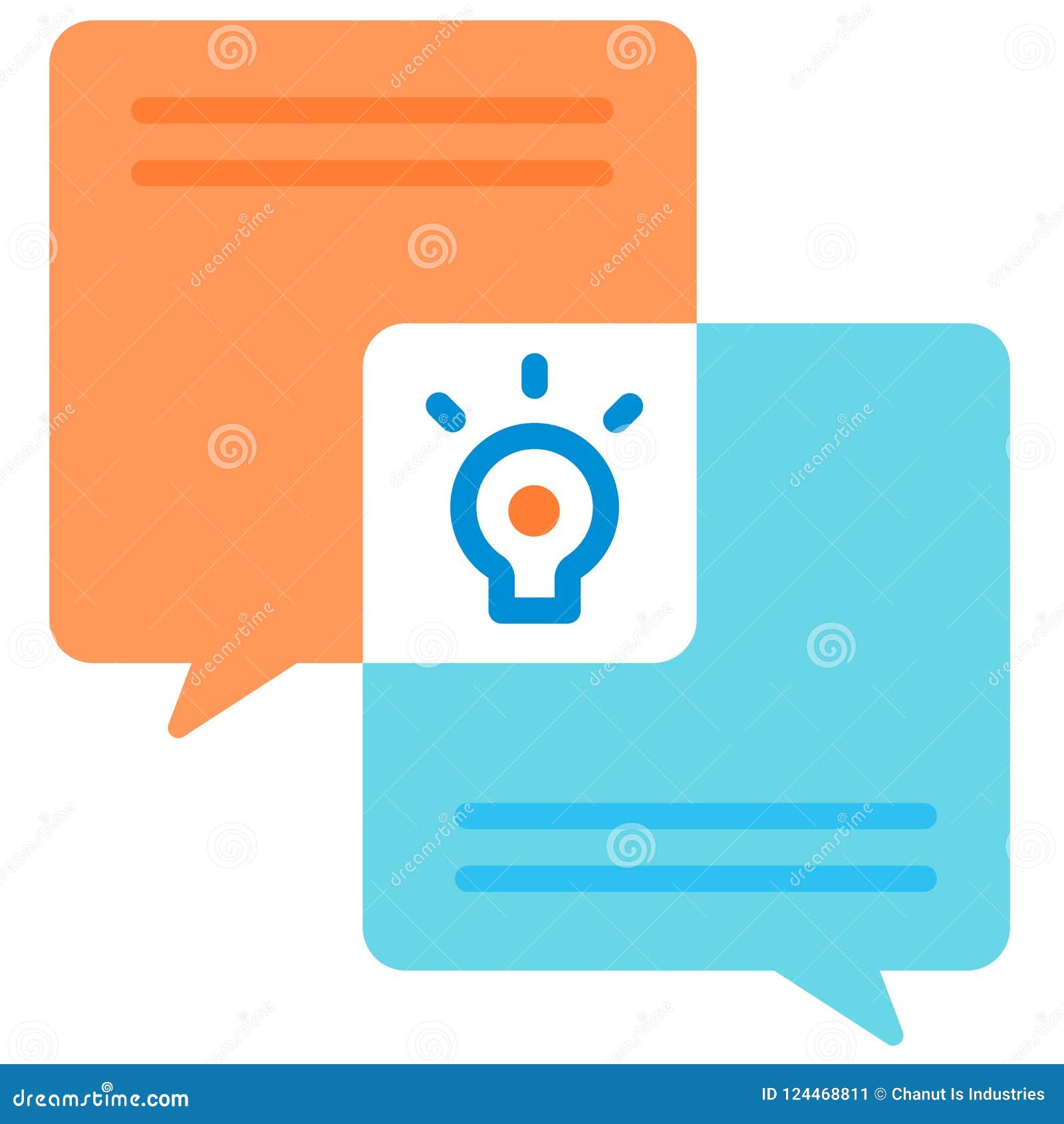 Discussion Flat Illustration Stock Vector - Illustration of ideation ...