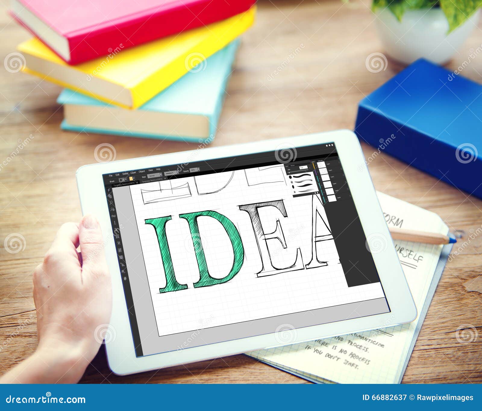 Idea Editing Program Application Interface Concept Stock Image - Image ...