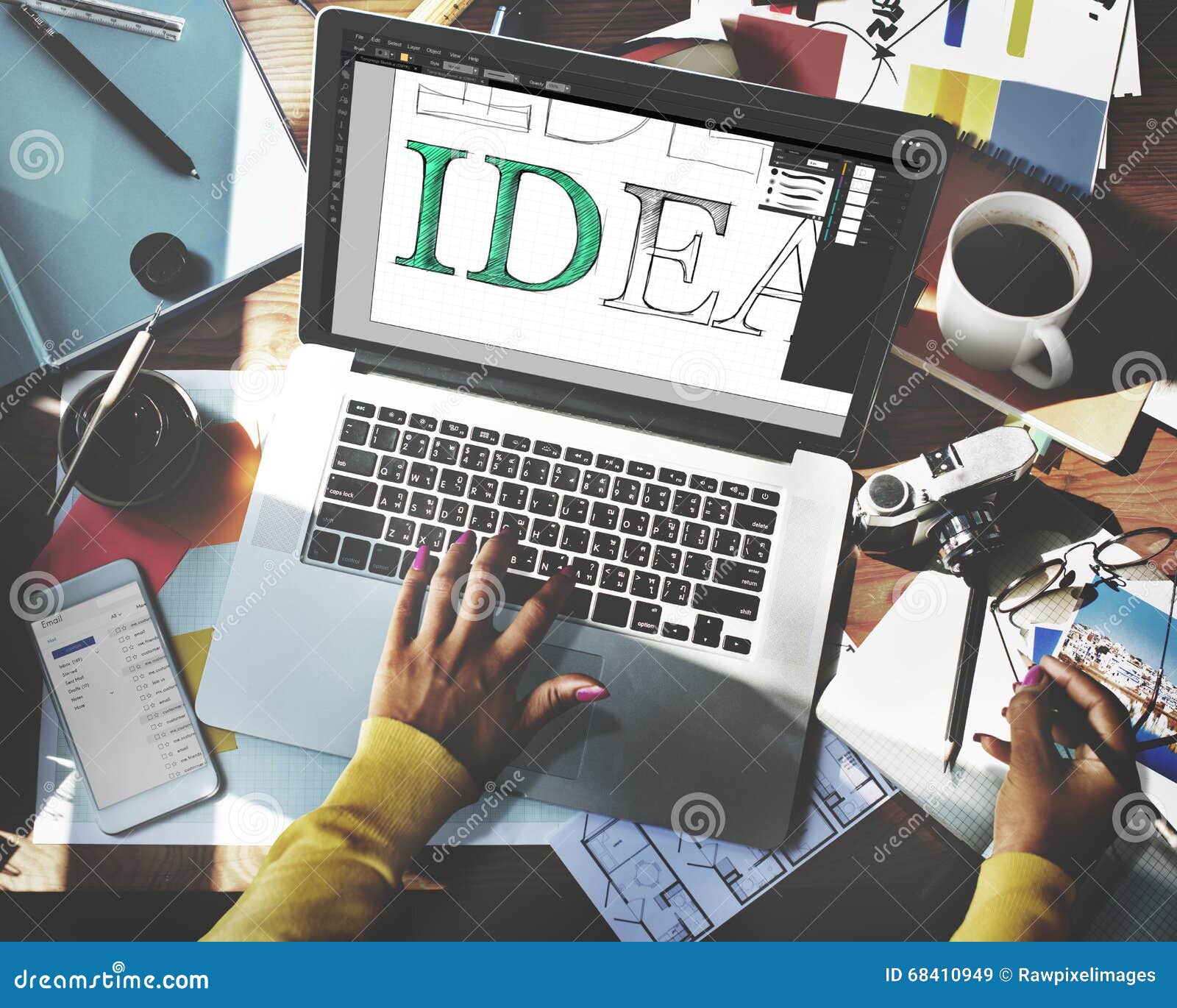 Idea Editing Program Application Interface Concept Stock Image - Image ...