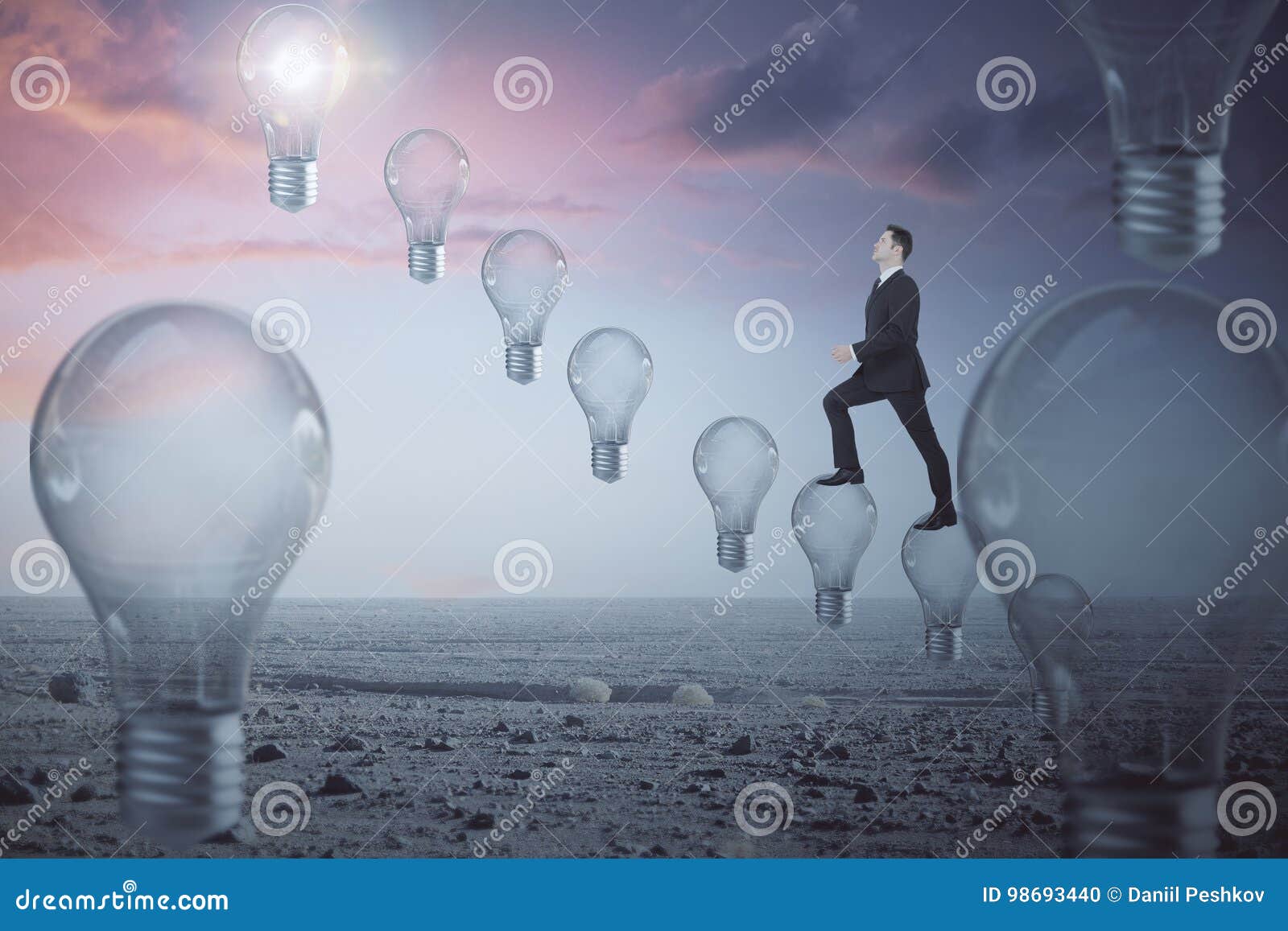 Idea and Enlightenment Concept Stock Illustration - Illustration of ...