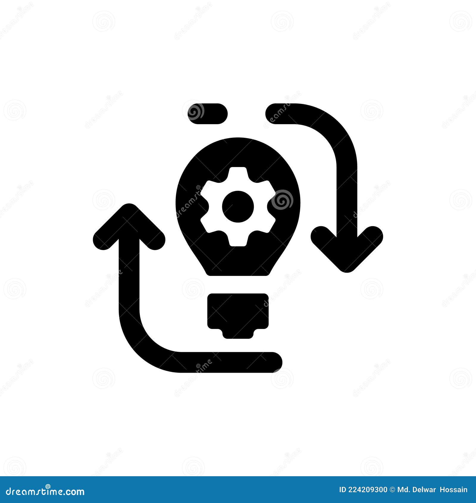 Idea exchange icon stock vector. Illustration of sign - 224209300