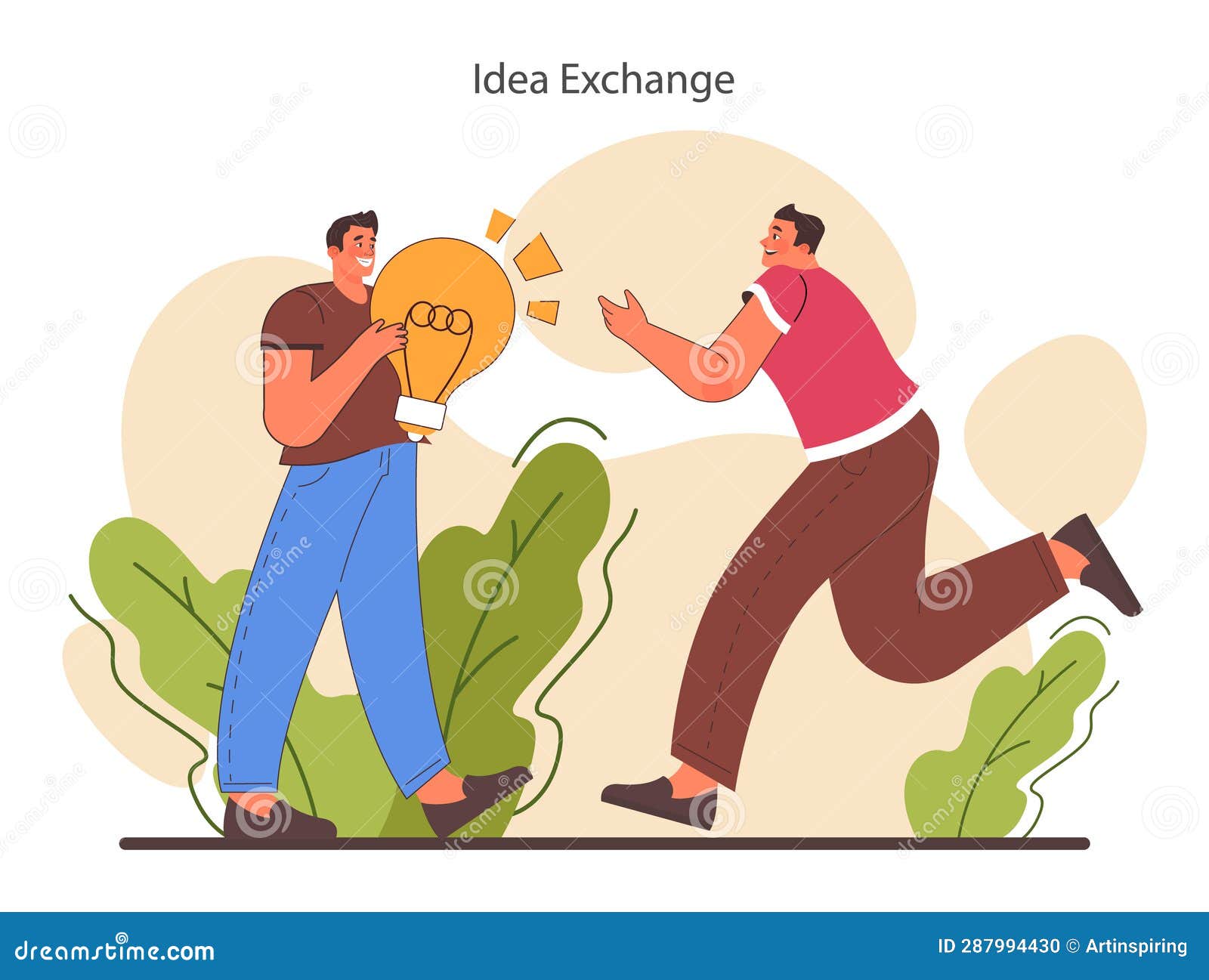 Idea Exchange. Open-mindedness Stock Vector - Illustration of accept ...