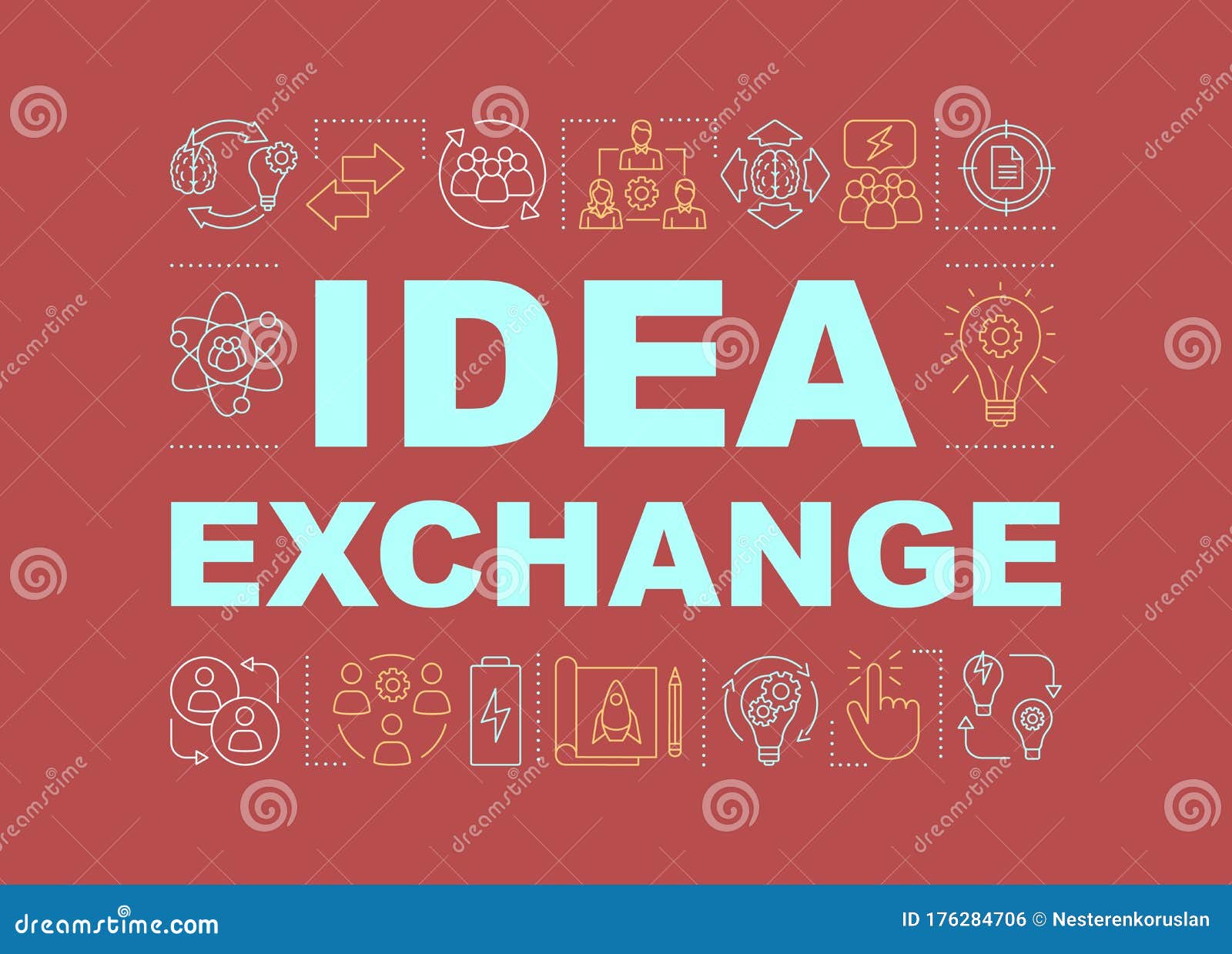 Idea Exchange Word Concepts Banner Stock Vector - Illustration of idea ...