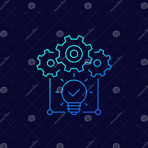 Idea Execution Line Vector Icon Stock Vector - Illustration of ...