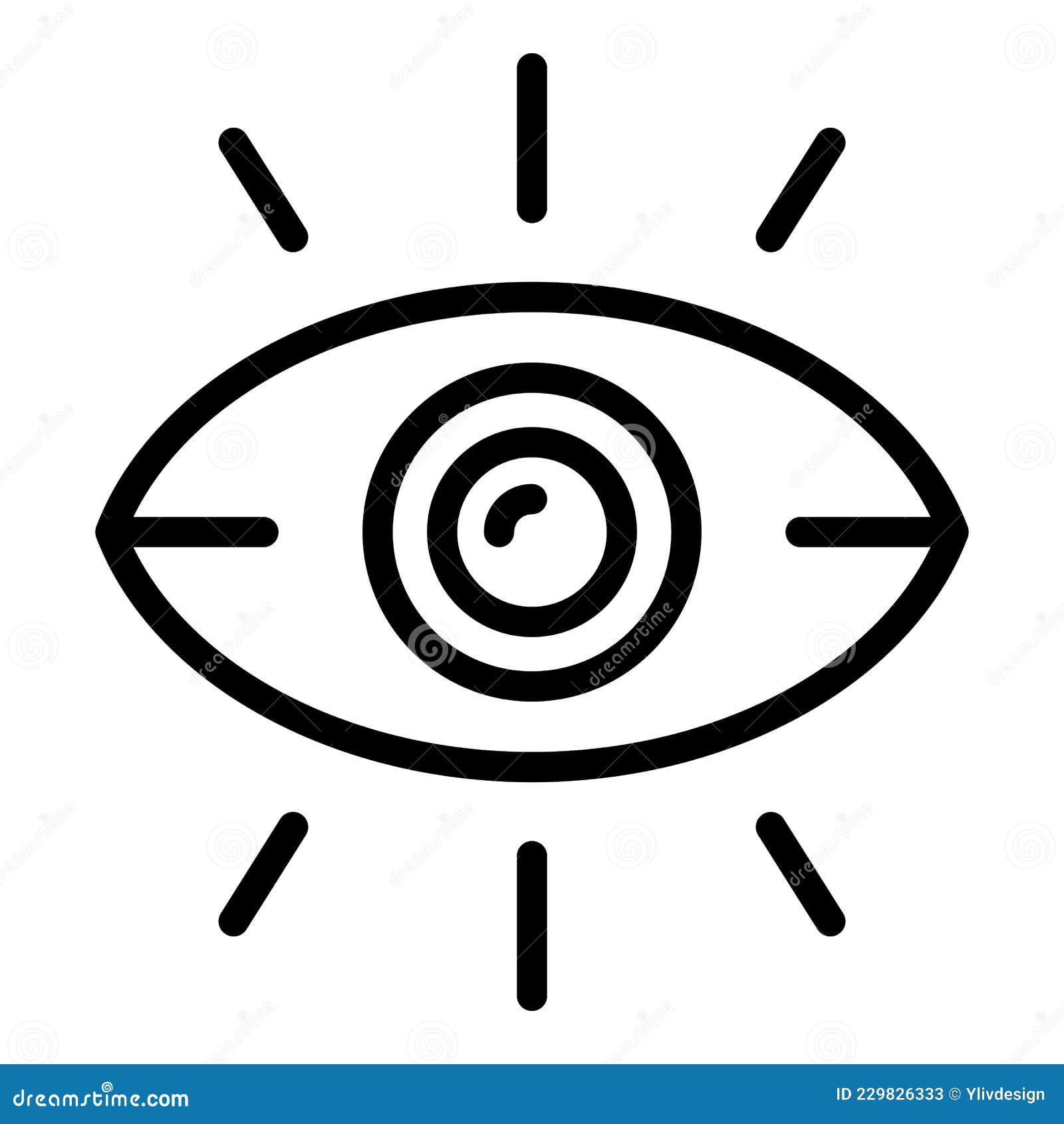Idea Eye Icon Outline Vector. Look Vision Stock Vector - Illustration ...