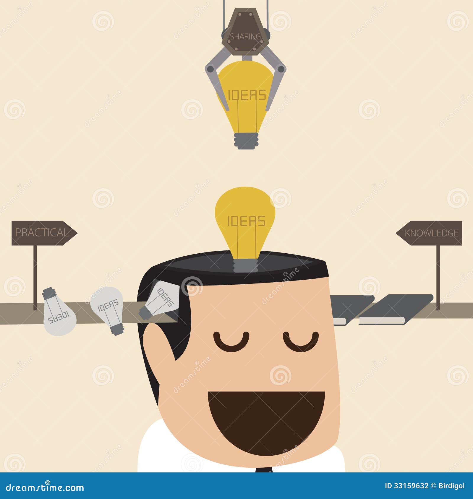 Idea factory stock vector. Illustration of lightbulb - 33159632