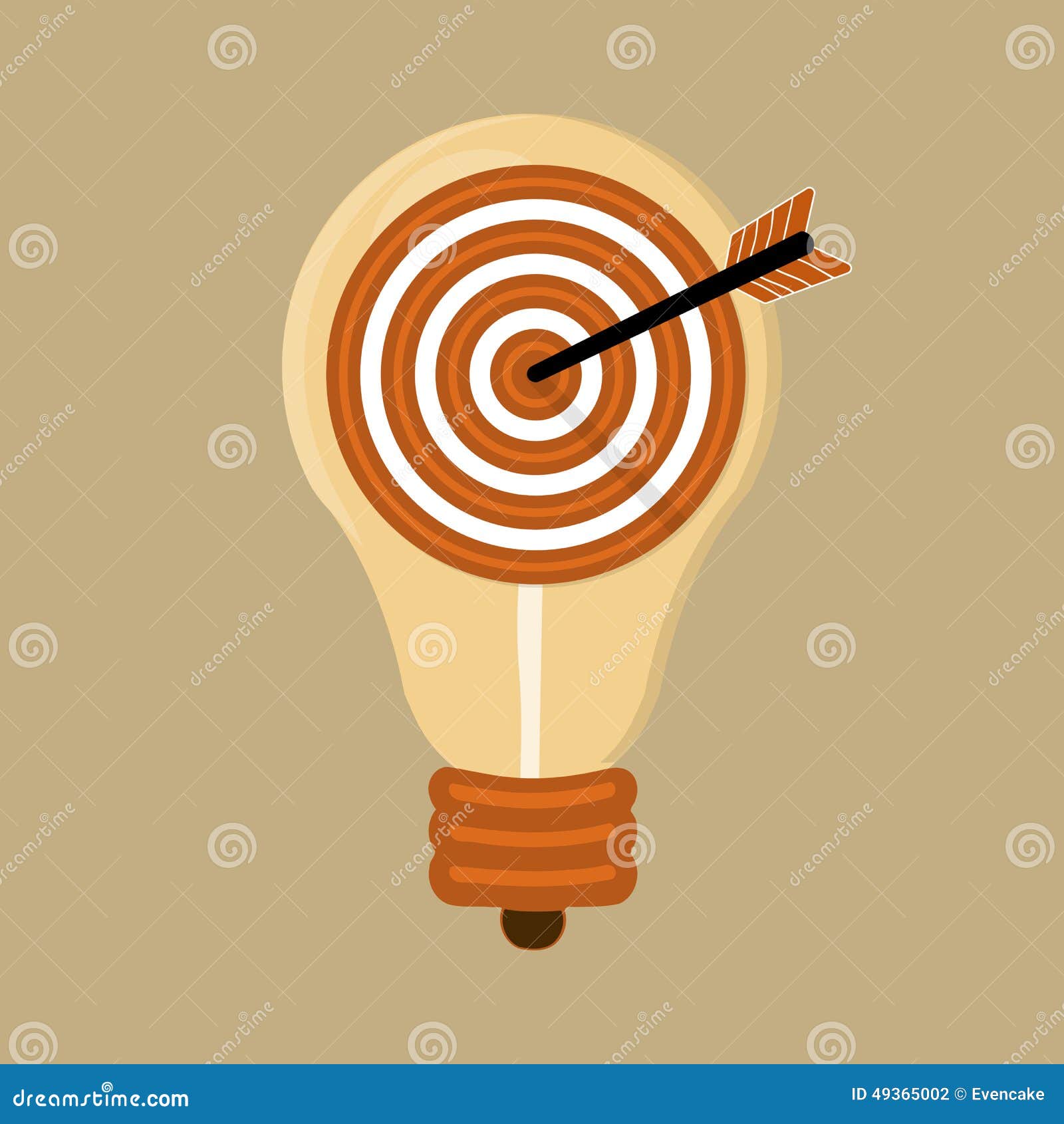 Idea stock vector. Illustration of target, bulb, development - 49365002