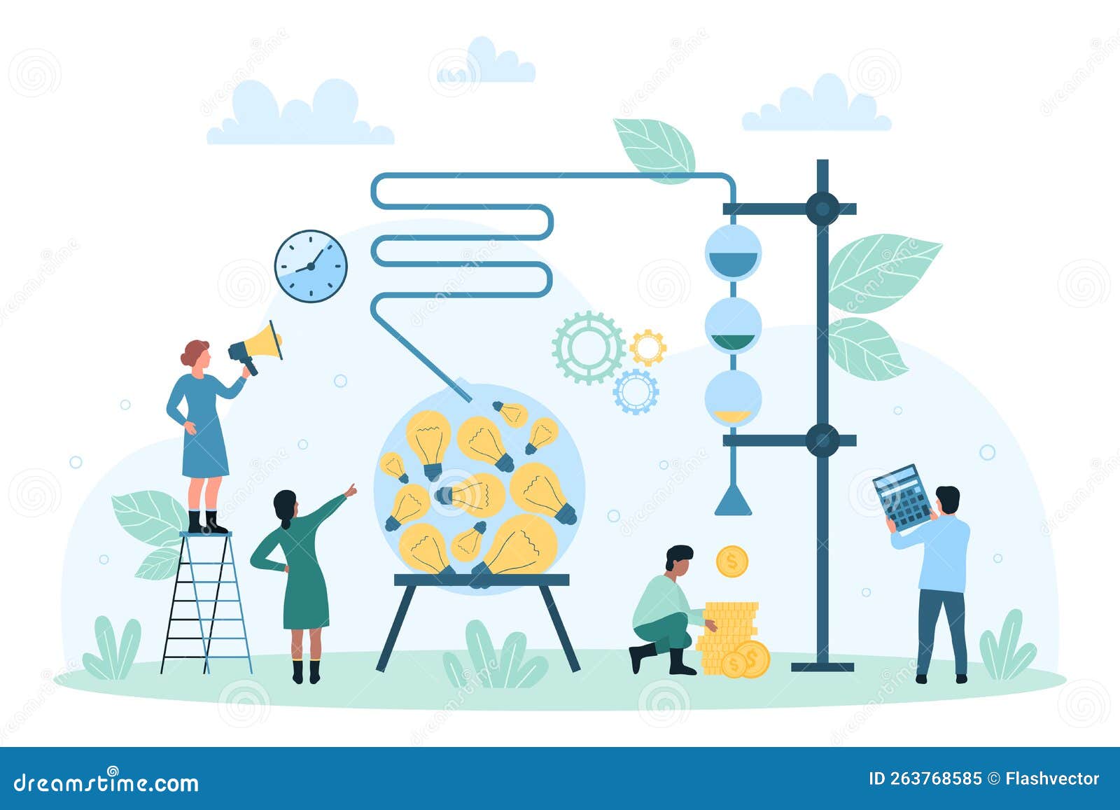 DC Generator Work Principle With Device Mechanical Structure Outline ...