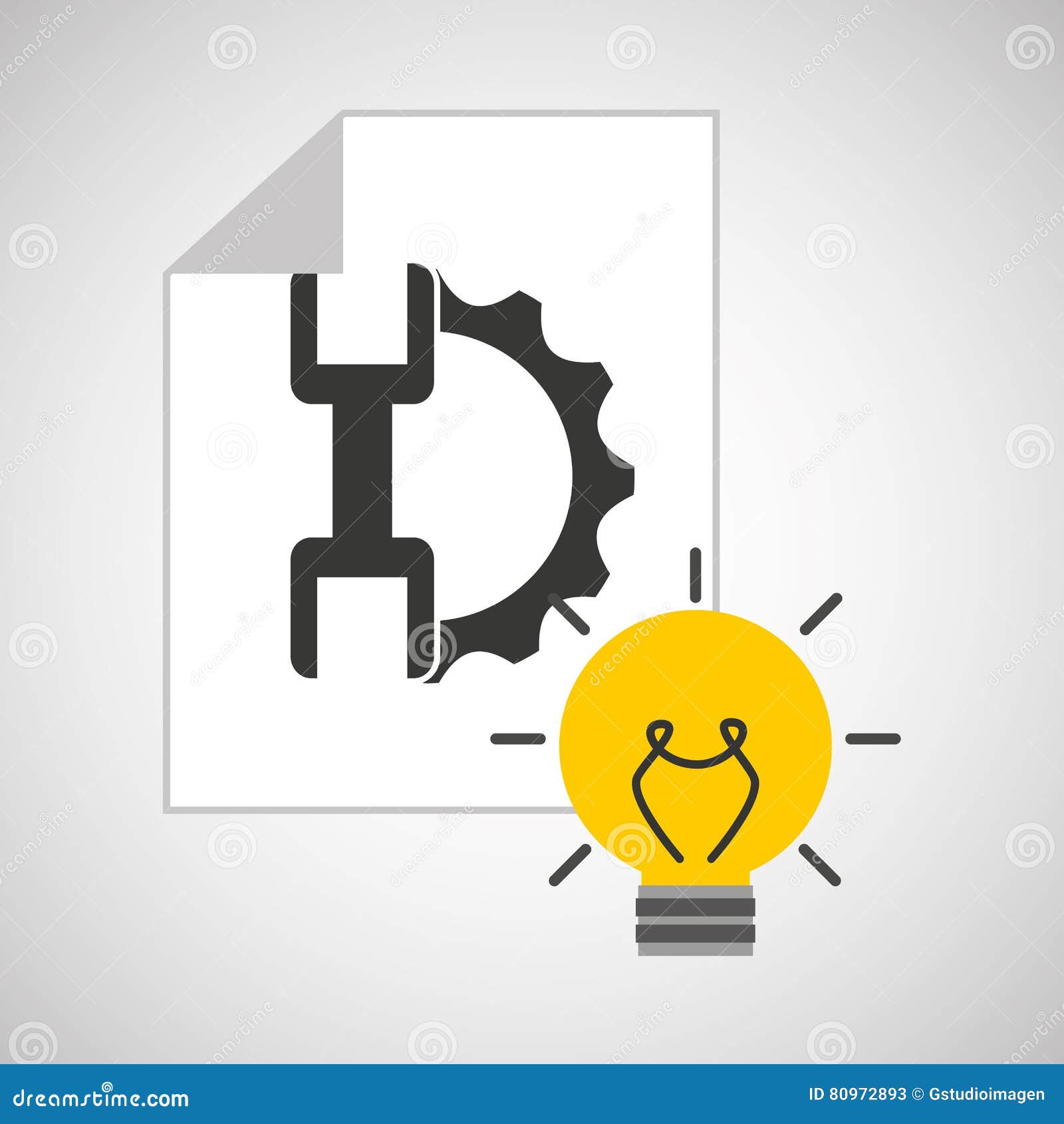 Idea gear programming tool stock vector. Illustration of coding - 80972893