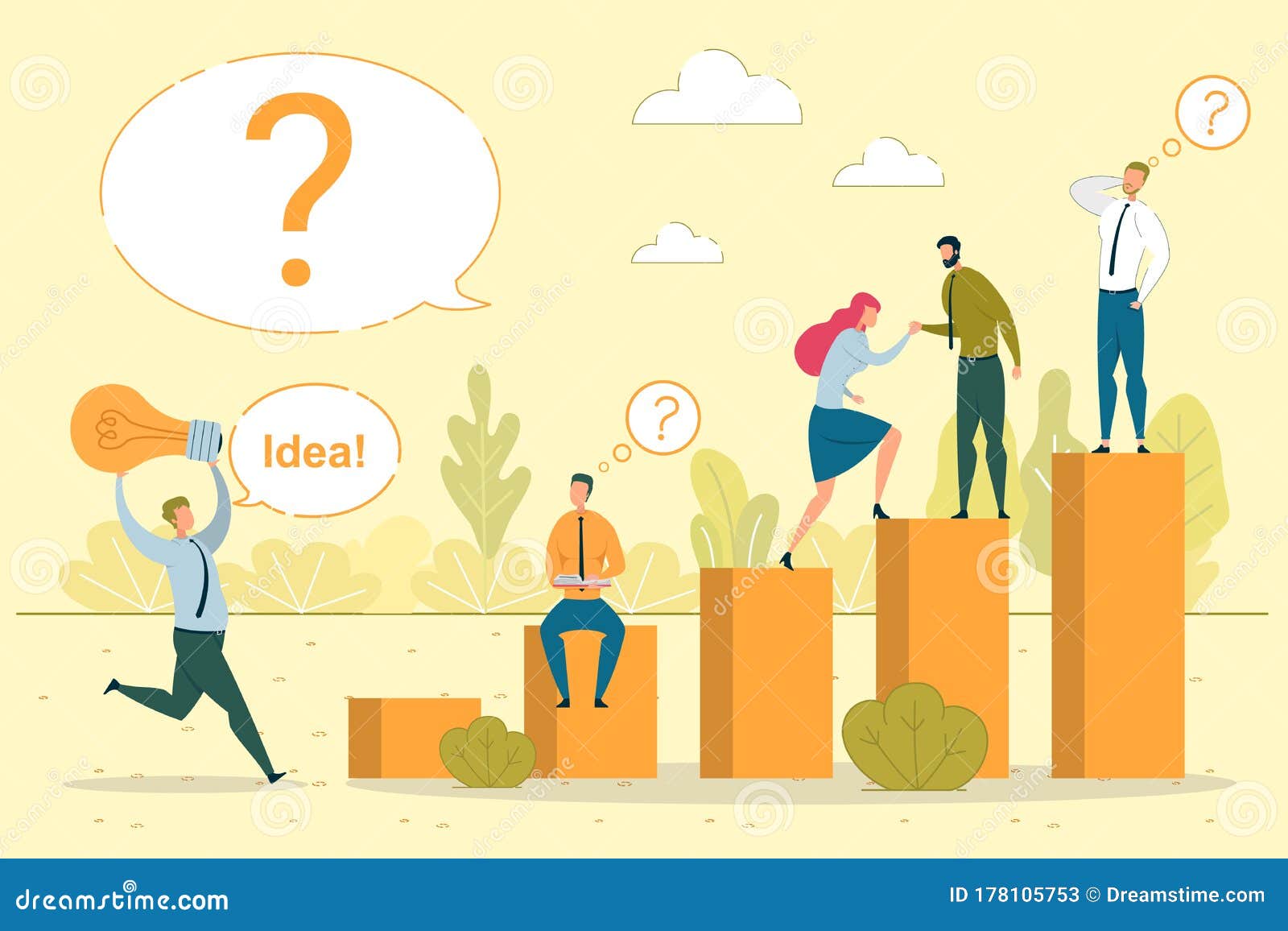 Idea Generation, Brainstorm Vector Illustration Stock Vector ...