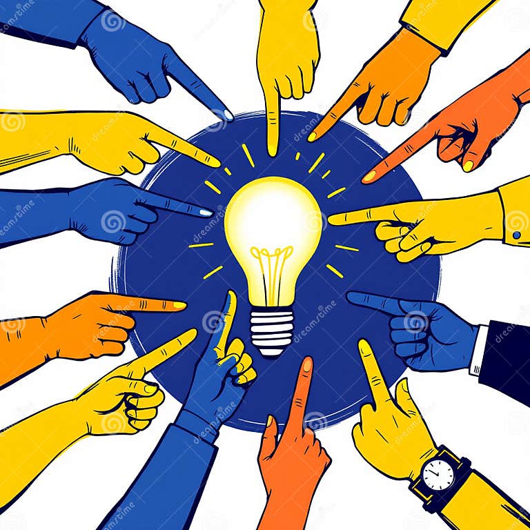 Idea Generation Collage: a Modern and Retro Mashup of Halftone Hands ...