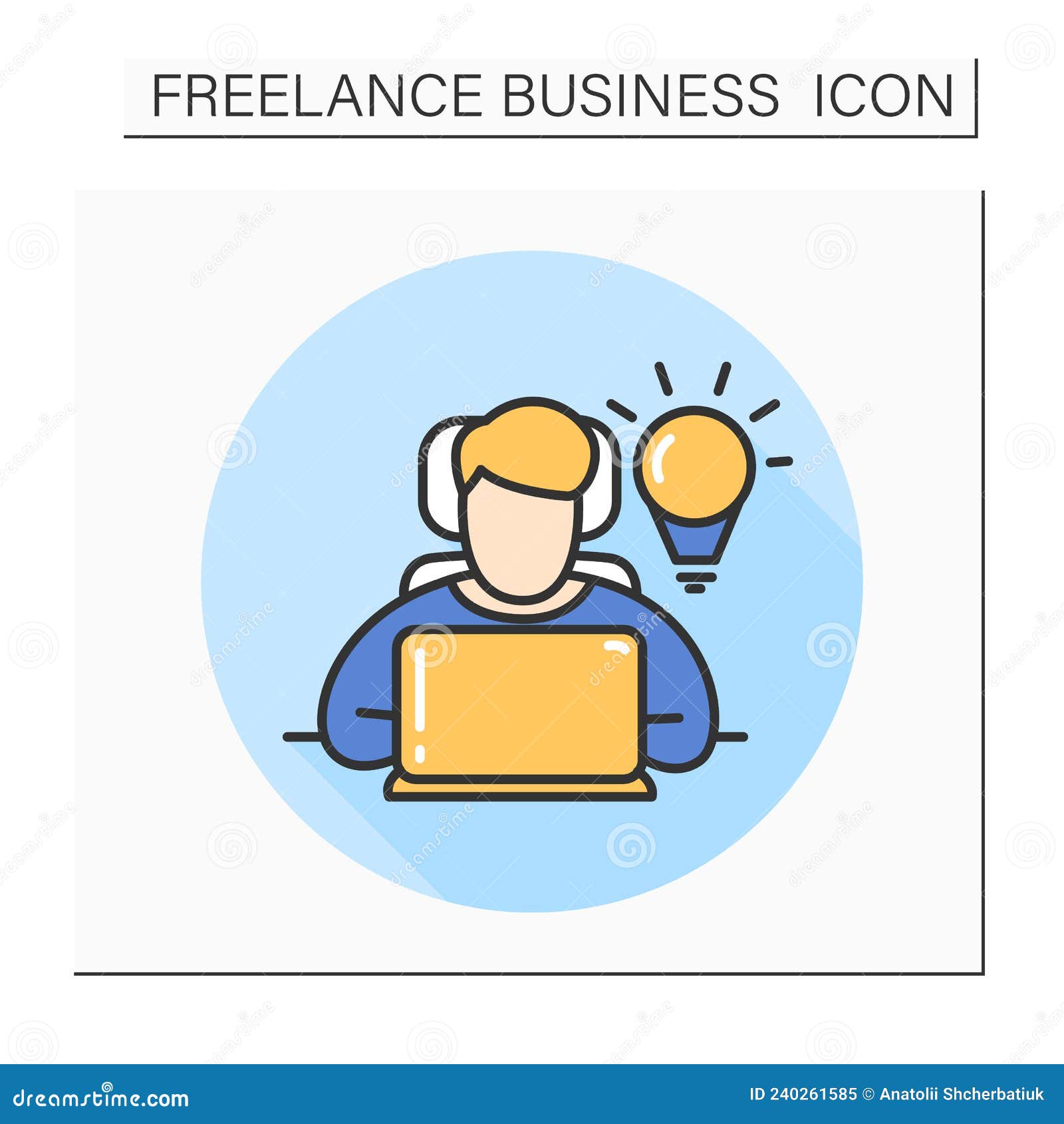 Idea generation color icon stock vector. Illustration of solution ...