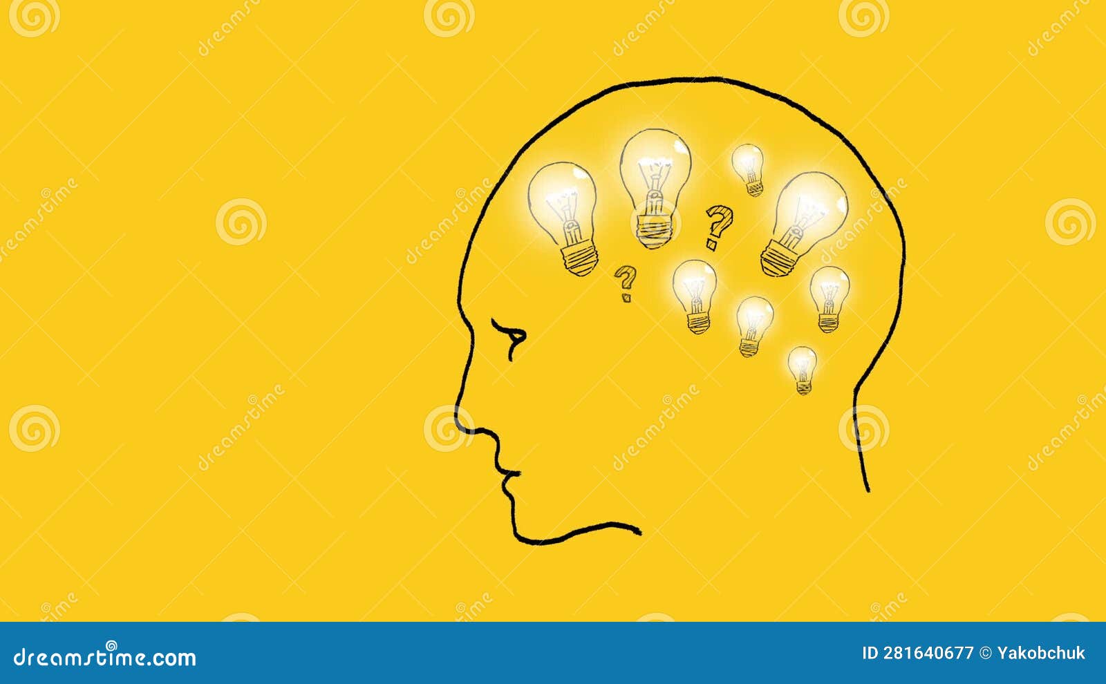 Idea generation concept stock video. Video of lamp, solving - 281640677