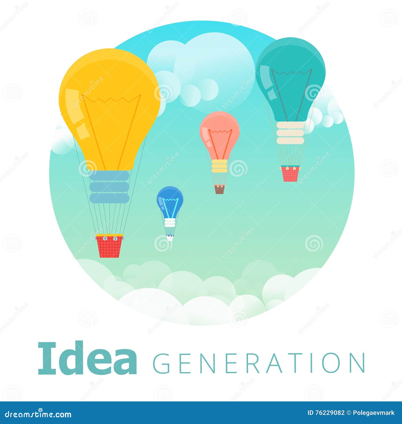 Idea Generation Concept. Vector Illustration of Creative Process Stock ... Idea Generation Concept. Vector Illustration of Creative Process Stock ...