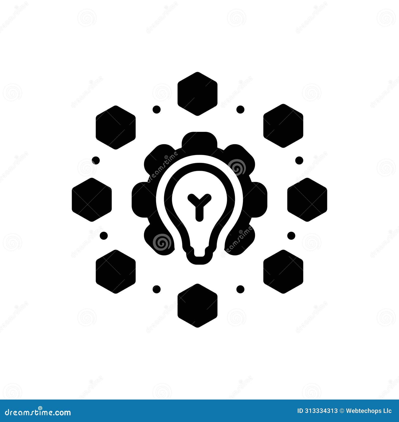 Black Solid Icon for Idea Generation, Idea and Creativity Stock ...