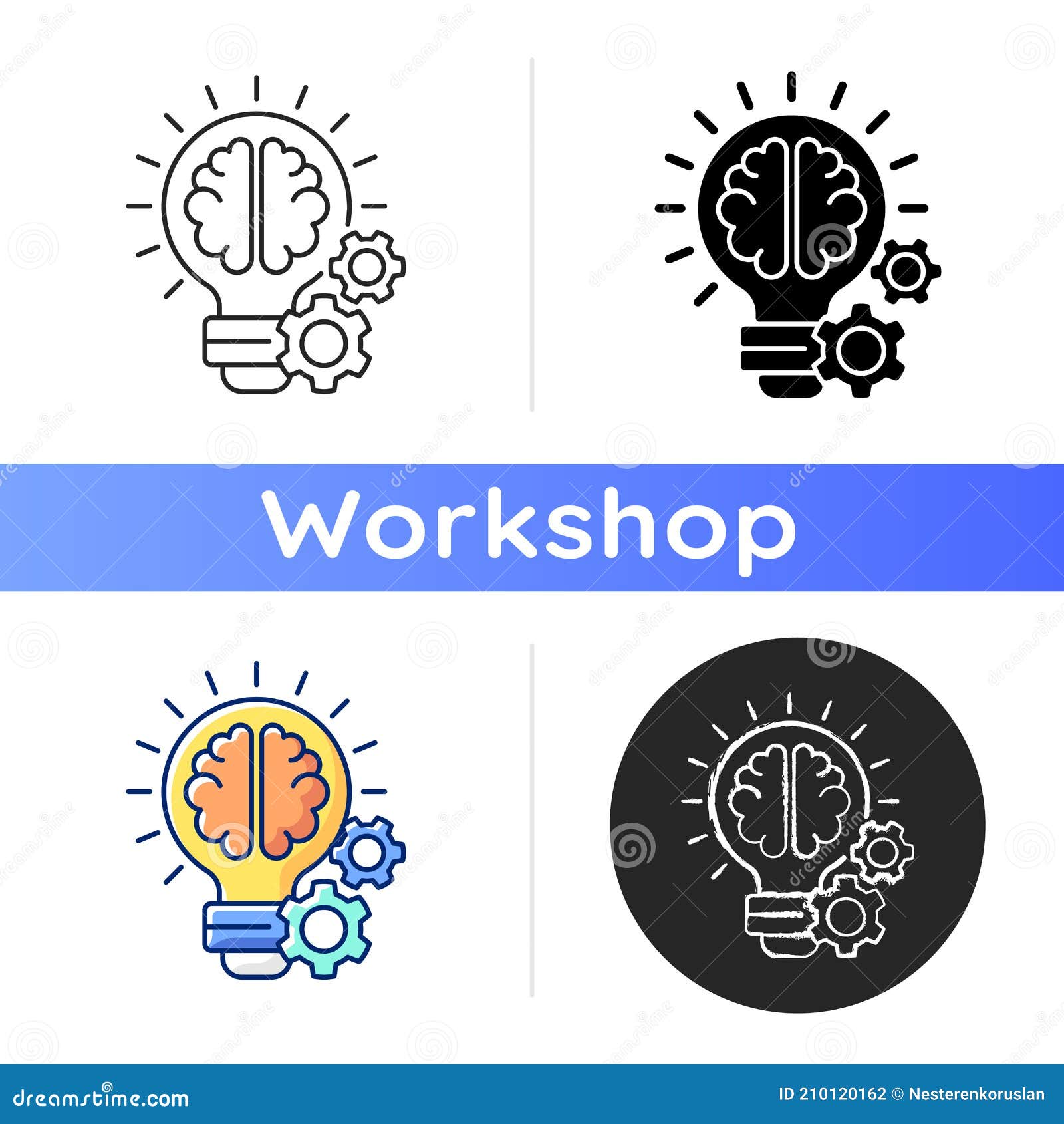 Idea generation icon stock vector. Illustration of inspiration - 210120162