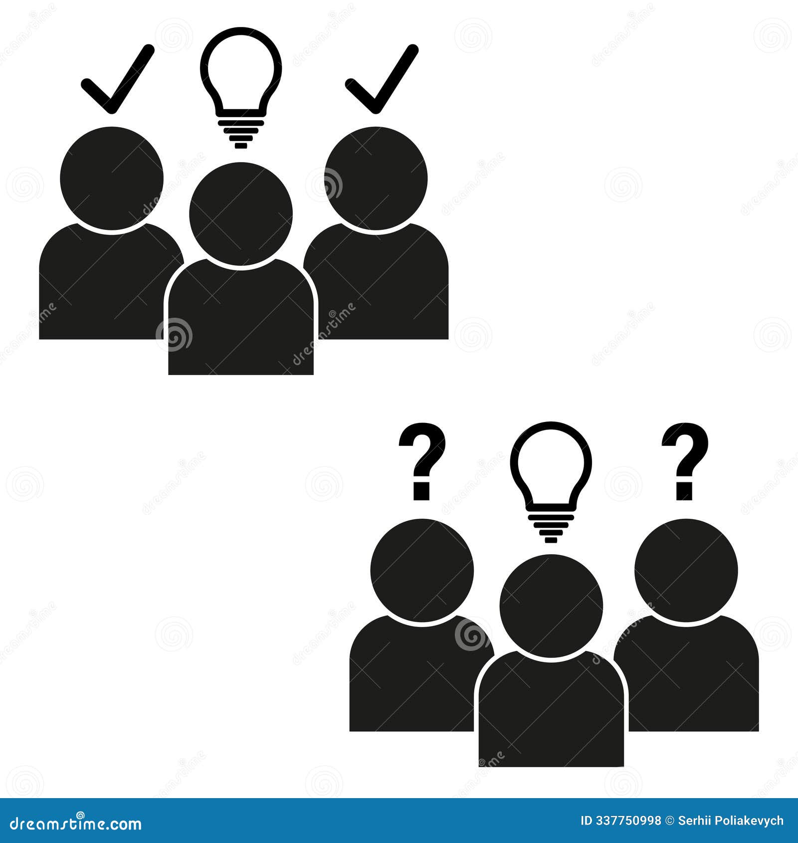 Solution Symbol Person Jigsaw Puzzle Piece Cartoon Vector ...