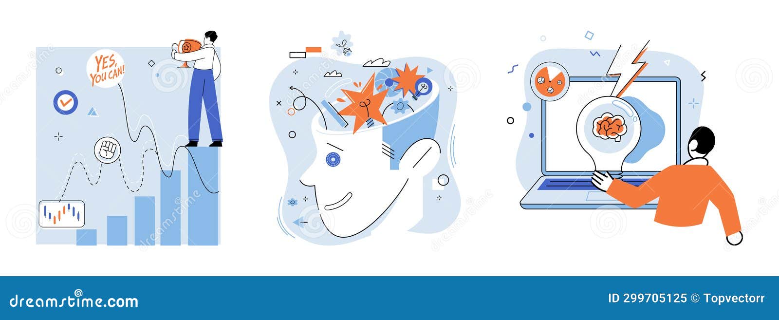 Idea Generation. Imagination, Guiding Star in Constellation Idea ...