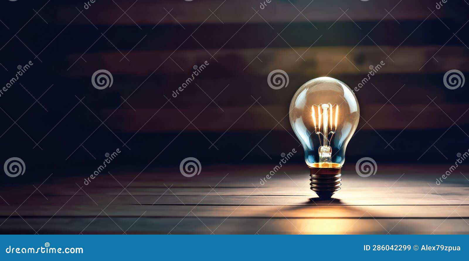 Idea Generation - Light Bulb on Table - Generative AI Stock Image ...