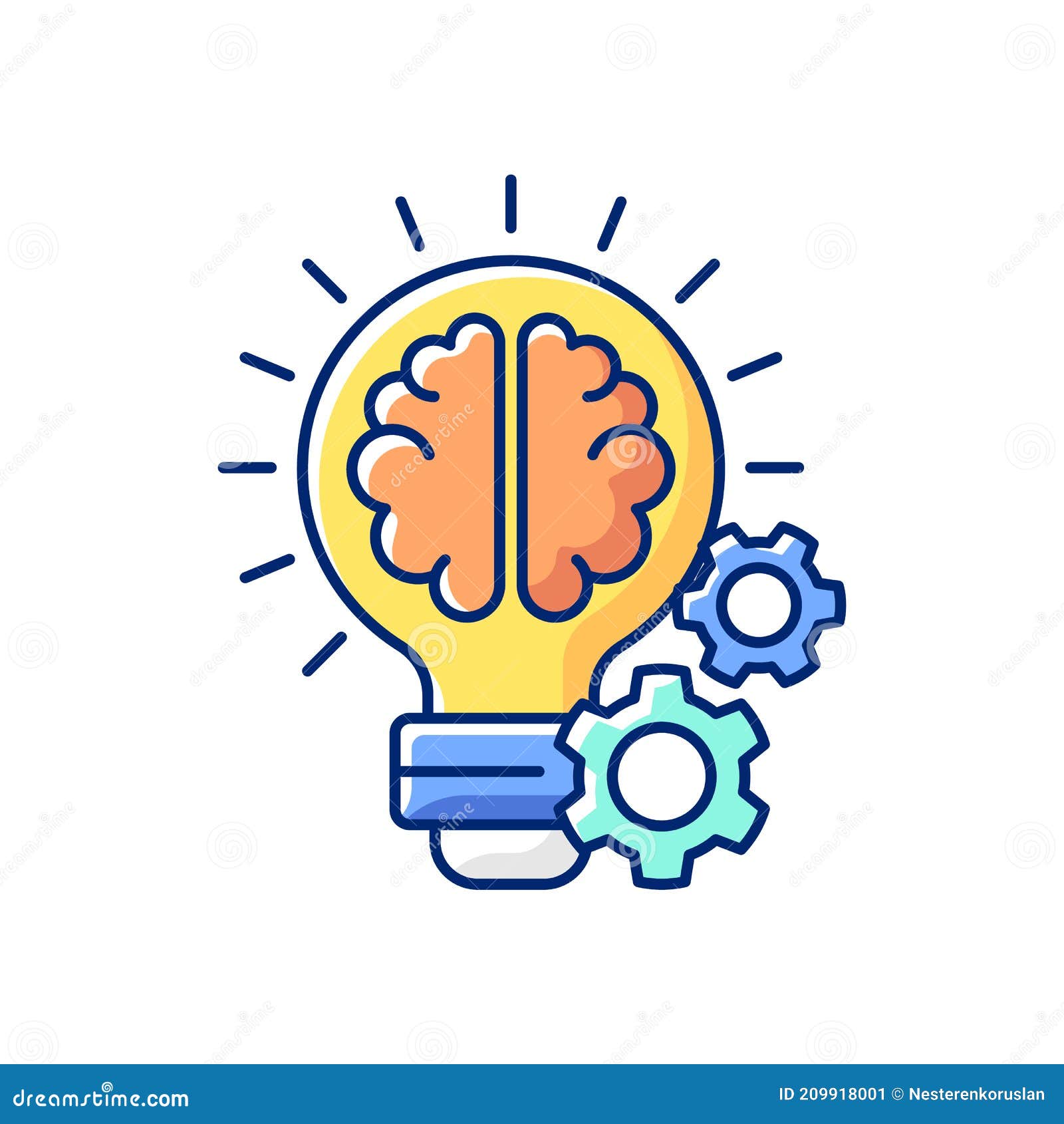 Idea Generation RGB Color Icon Stock Vector - Illustration of ideas ...