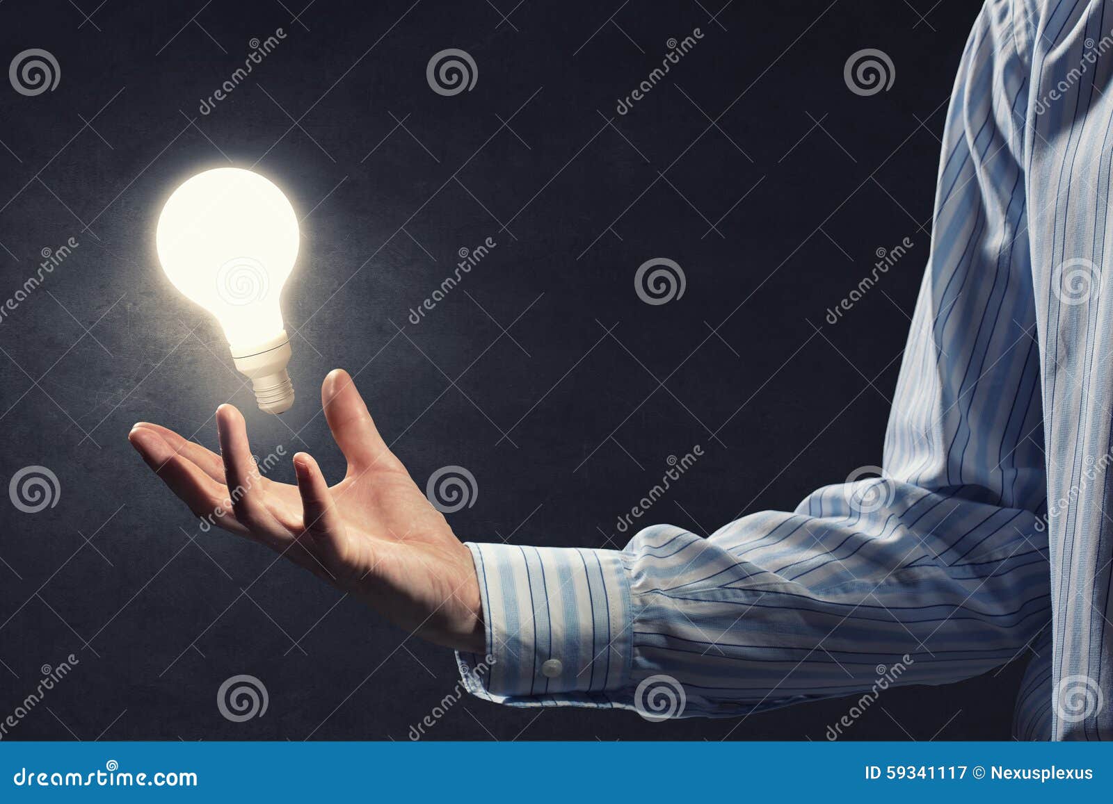 Idea in hand stock image. Image of economic, glowing - 59341117