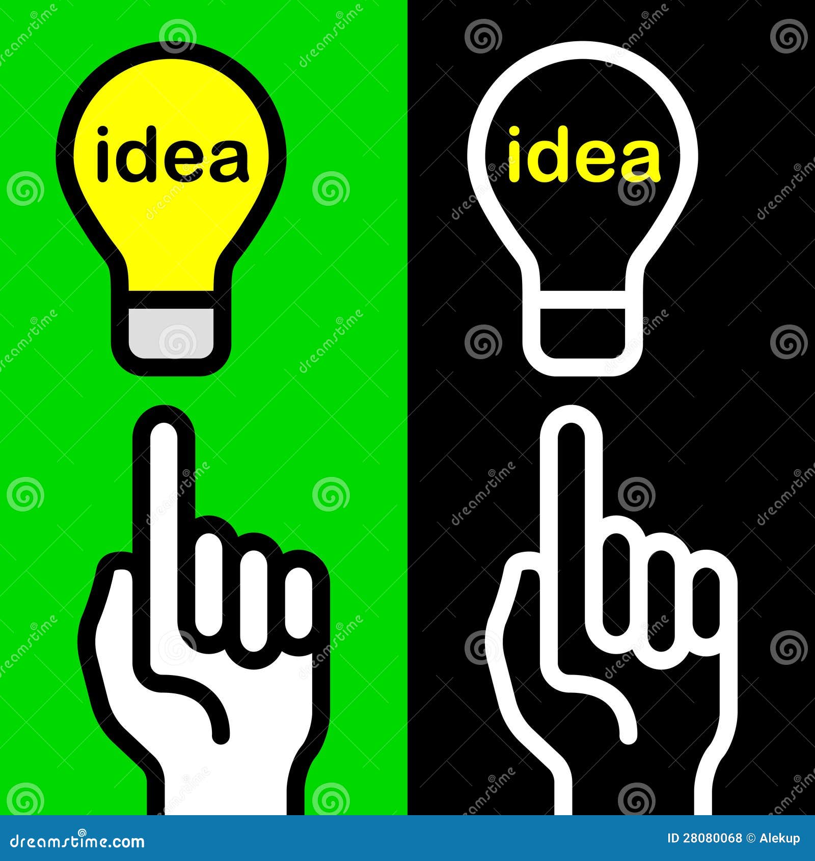 Idea hand symbols stock vector. Illustration of human - 28080068