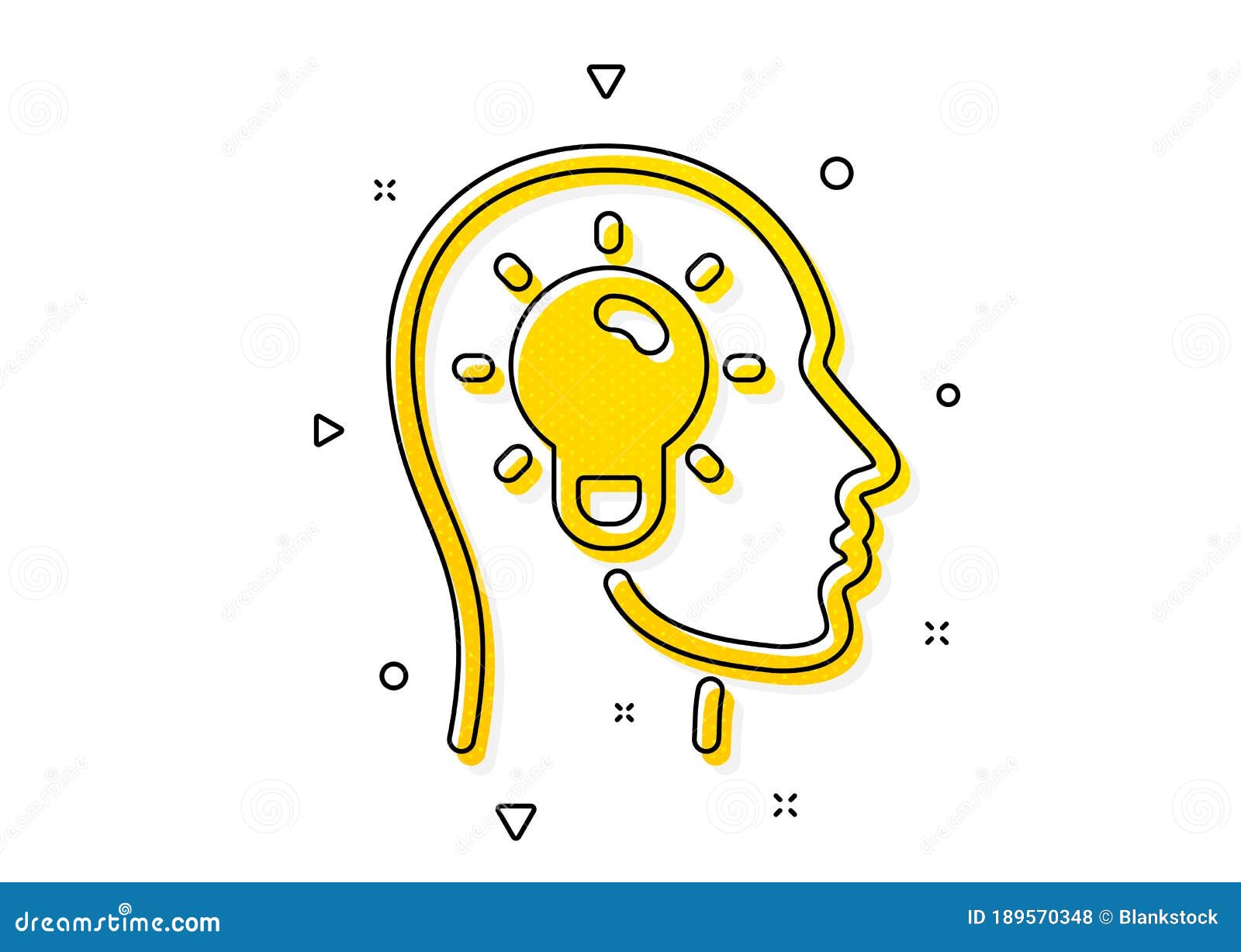 Idea Head Icon. Lightbulb Sign. Core Value. Vector Stock Vector ...