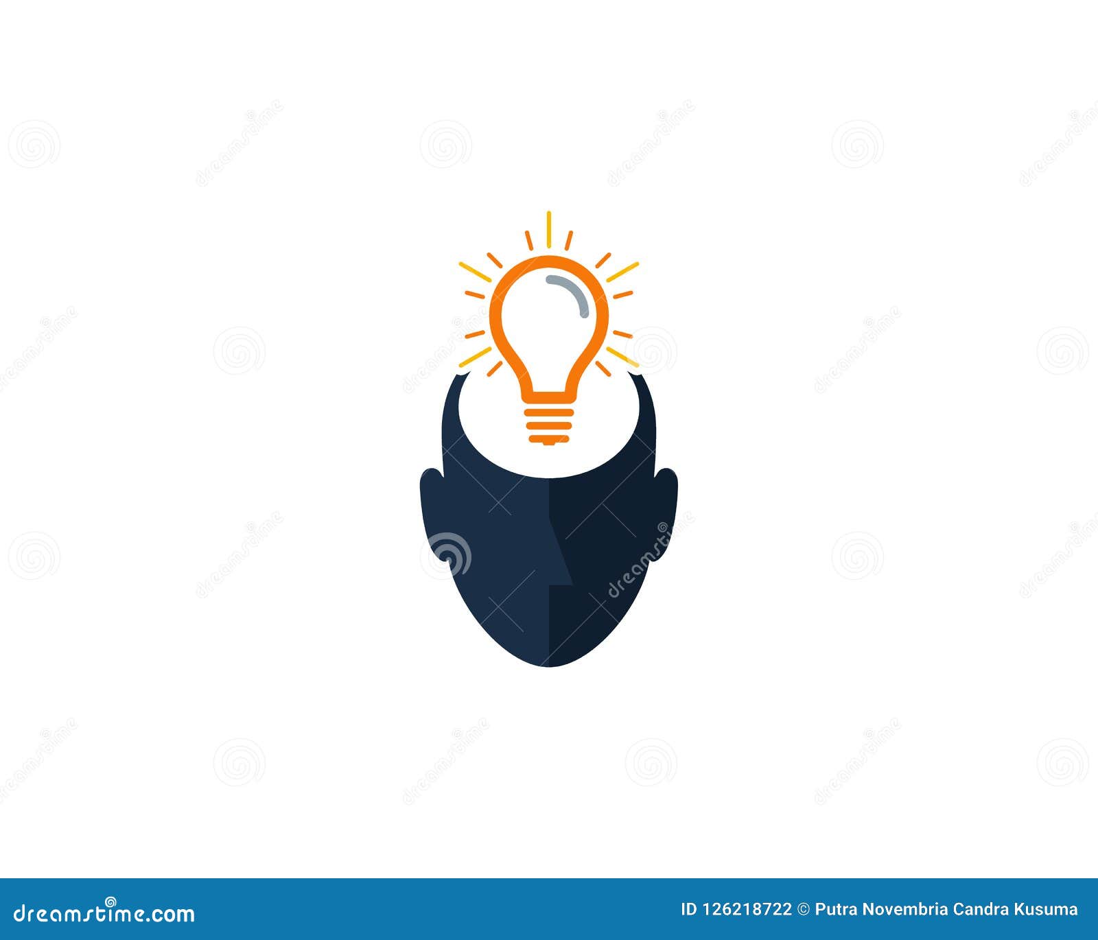 Idea Human Head Logo Icon Design Stock Vector - Illustration of ...