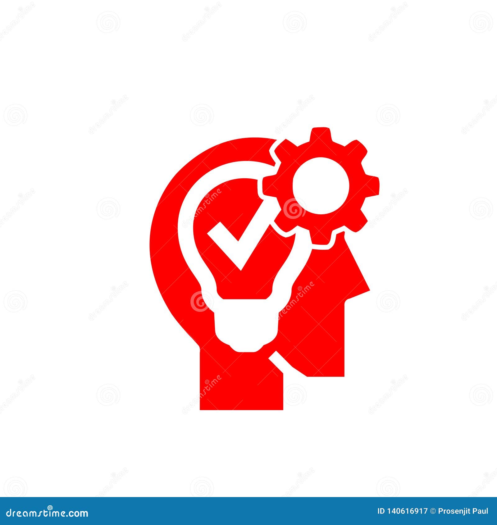 Business Creative Idea Solutions Red Icon Stock Vector - Illustration ...