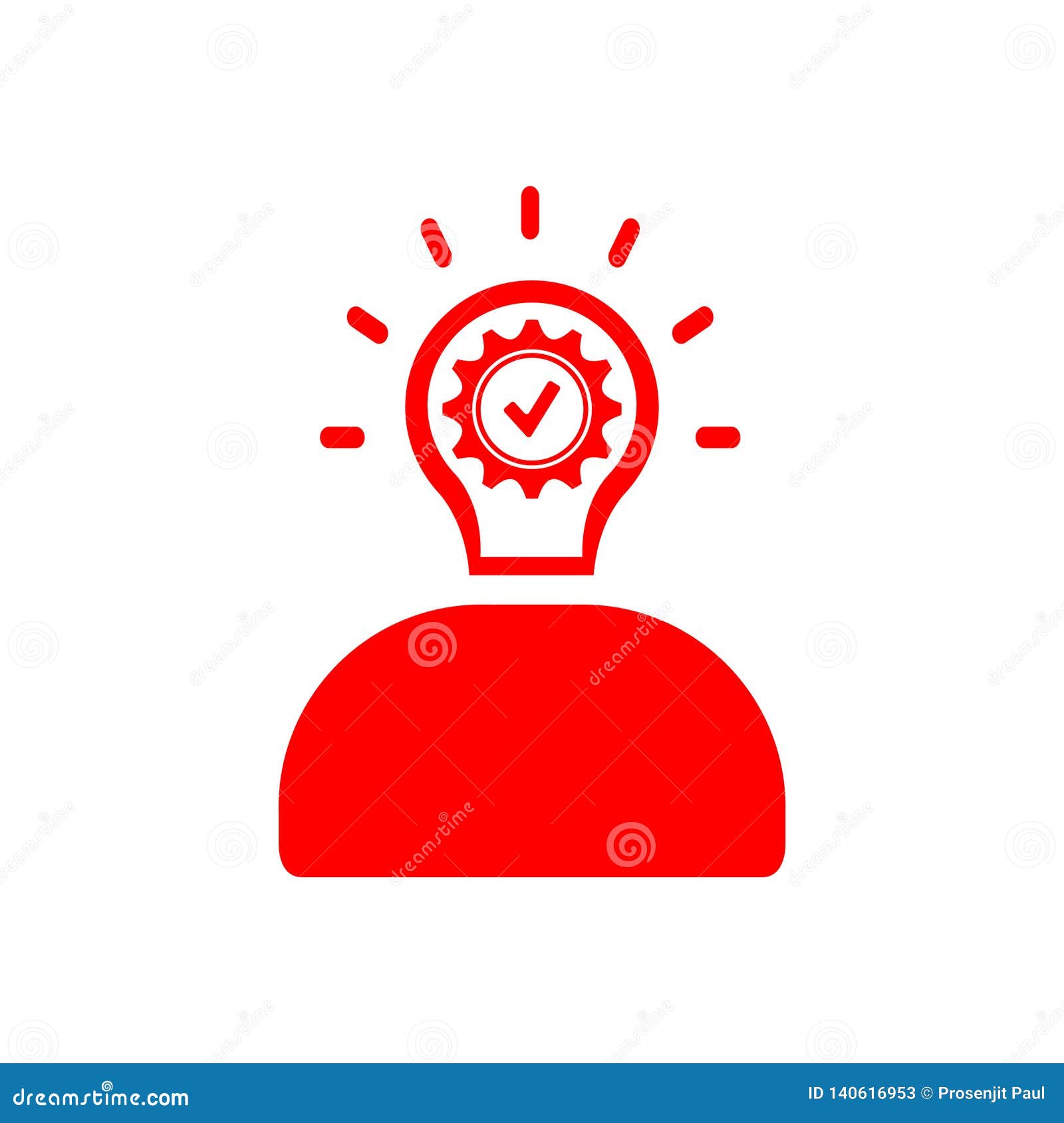 Business Creative Idea Solutions Red Icon Stock Vector - Illustration ...