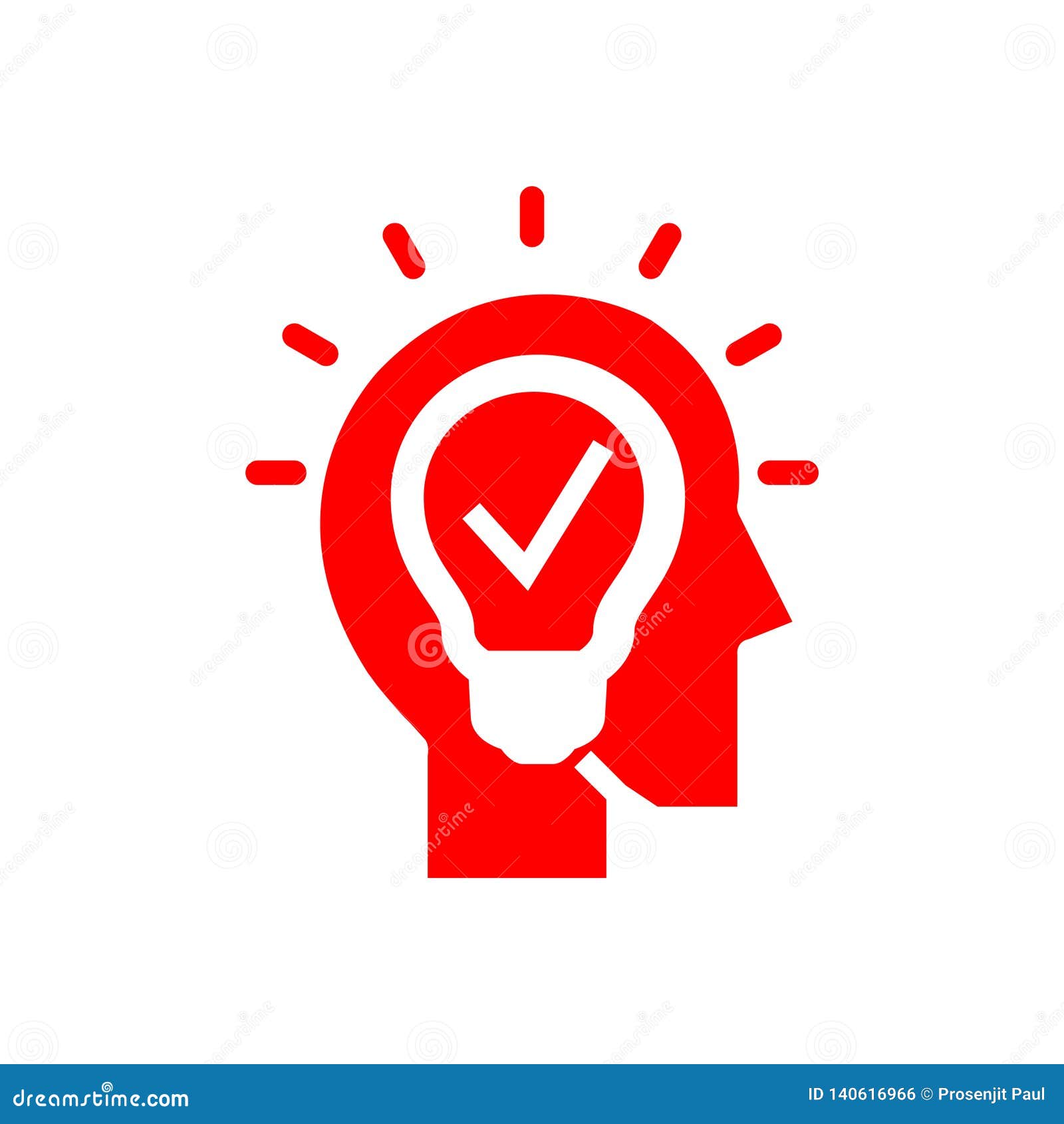 Business Creative Idea Solutions Red Icon Stock Vector - Illustration ...