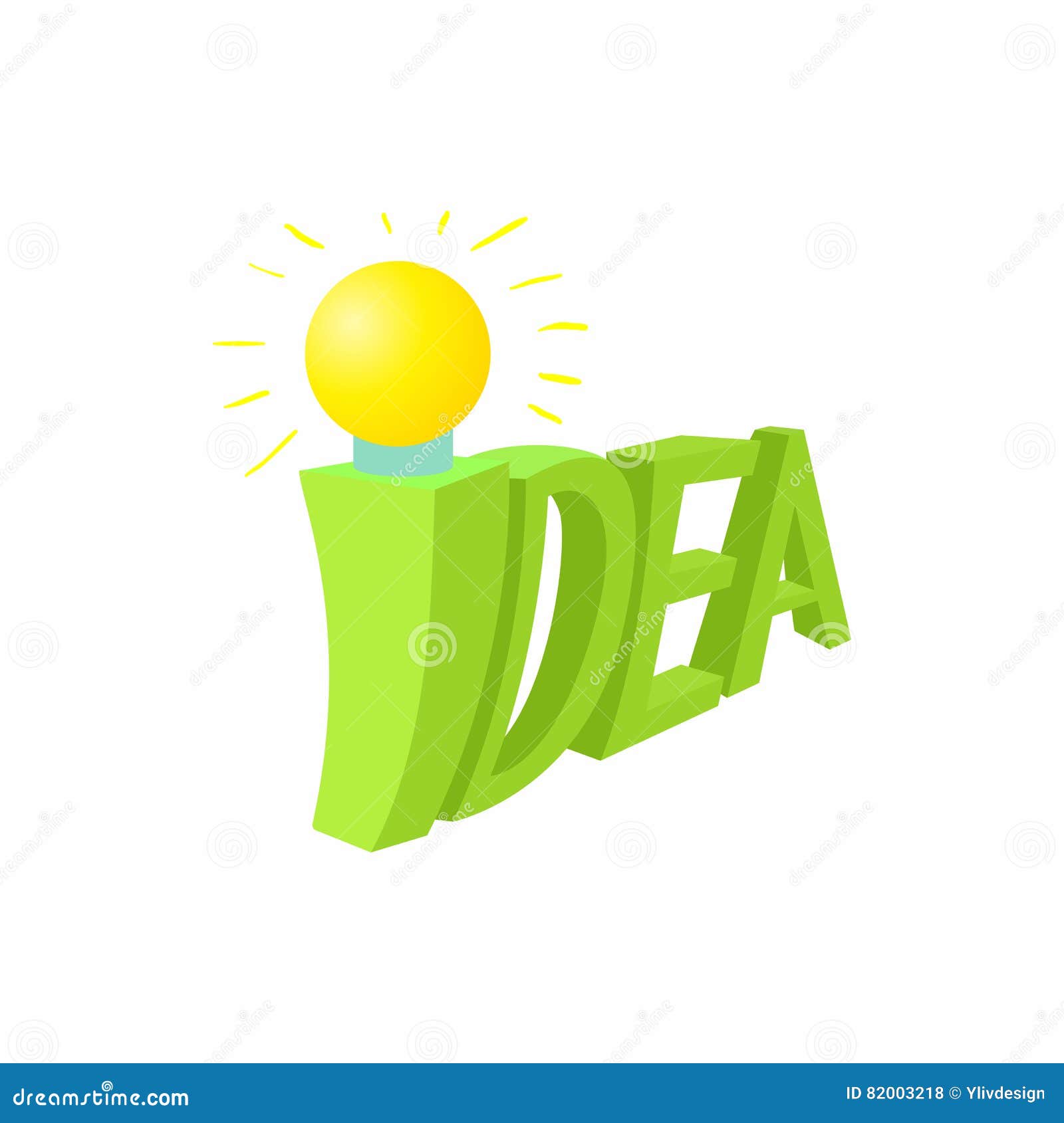 Idea icon, cartoon style stock vector. Illustration of isolated - 82003218