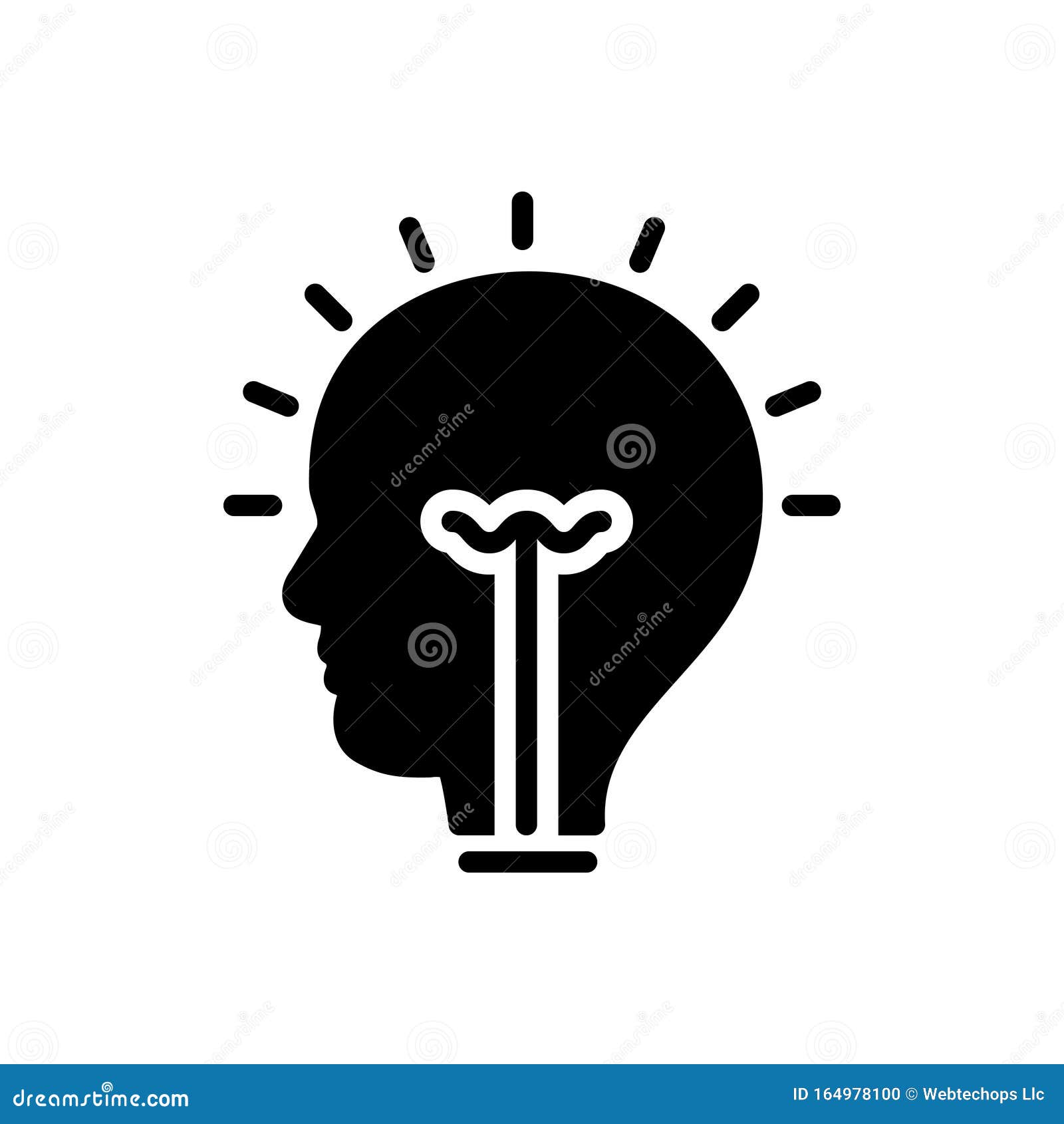 Black Solid Icon for Idea, Conclusion and Enterprising Stock Vector ...