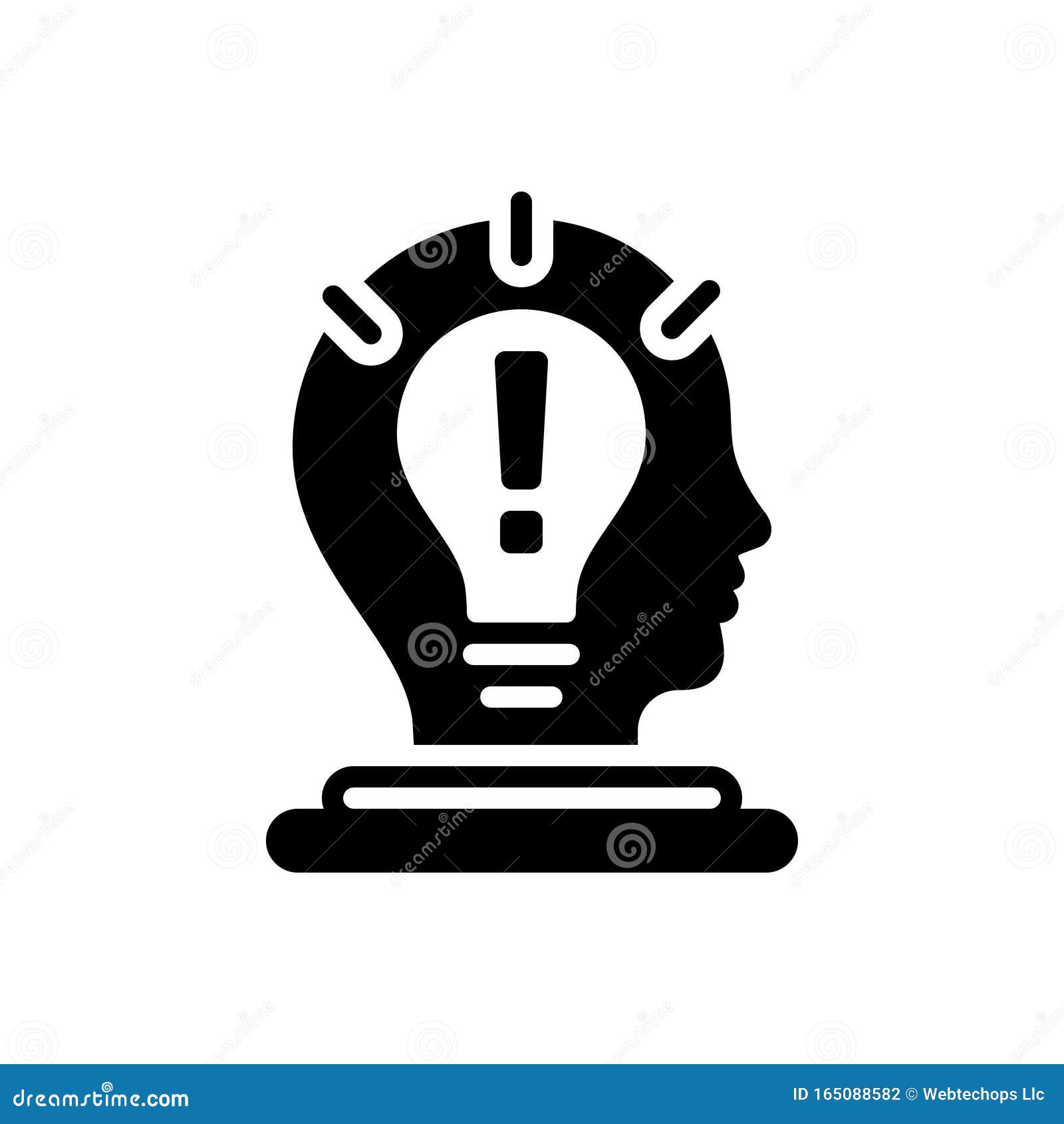 Black Solid Icon for Idea, Consideration and Scheme Stock Vector ...