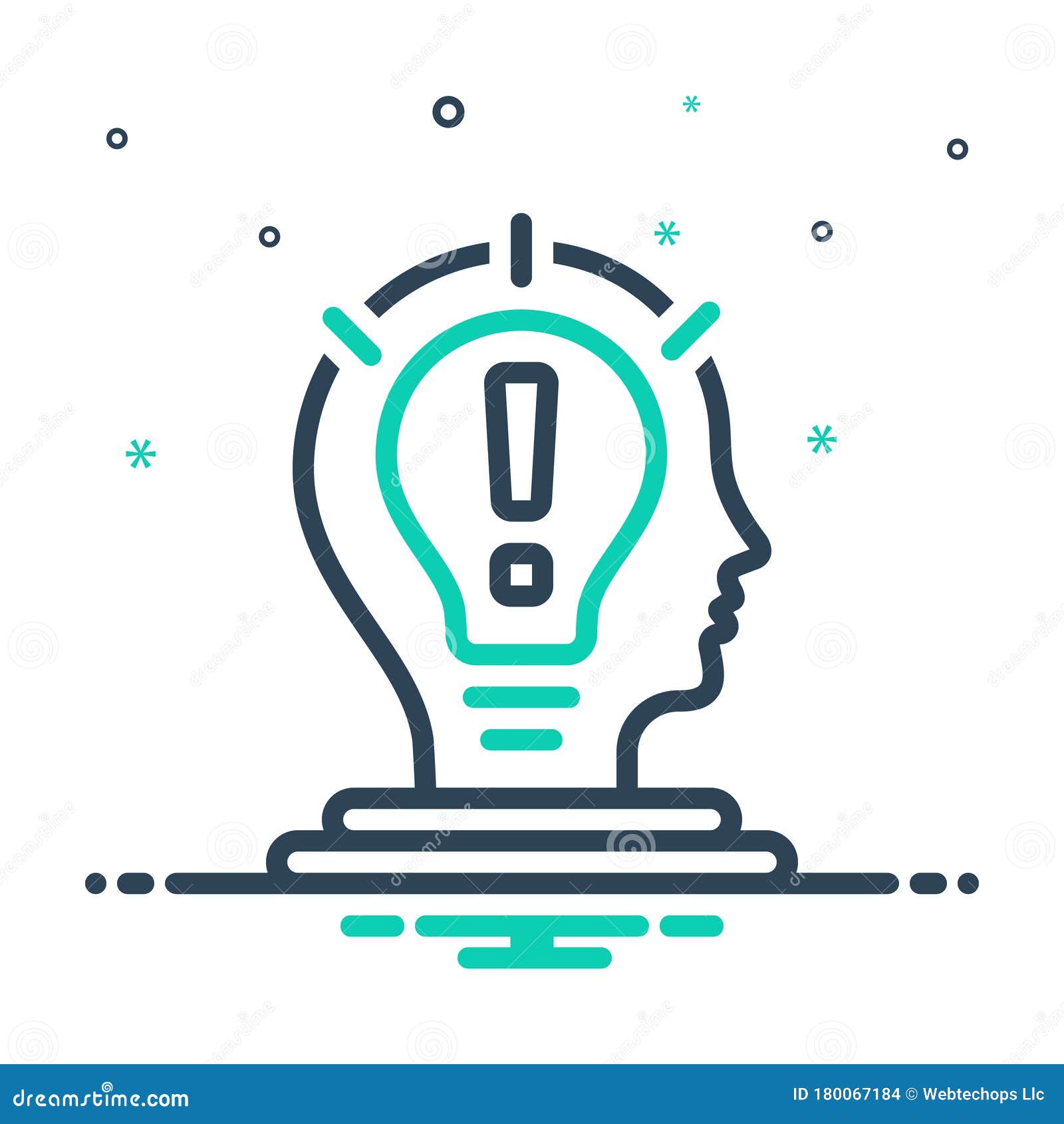 Mix Icon for Idea, Consideration and Scheme Stock Vector - Illustration ...