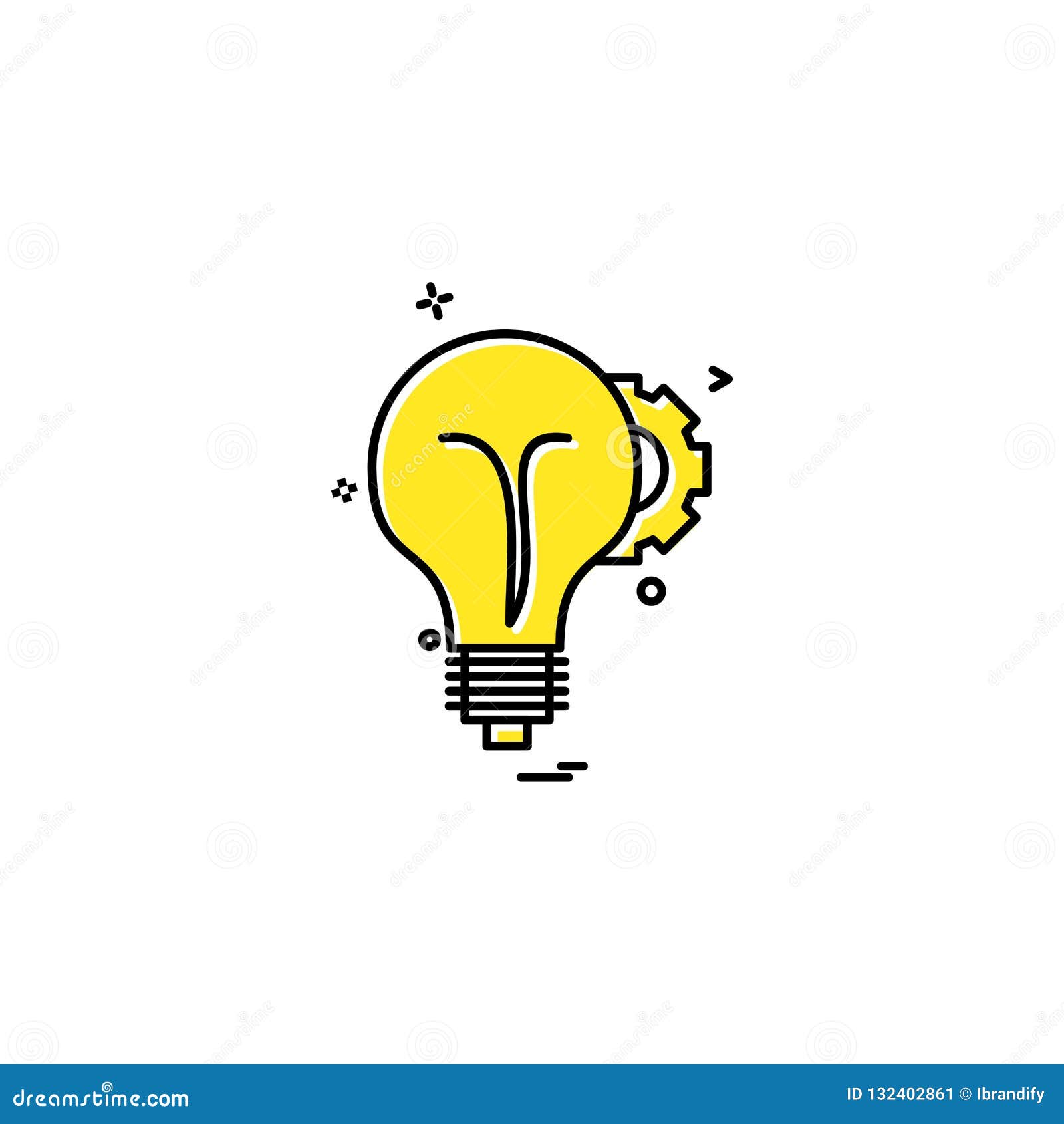 Idea icon design vector stock vector. Illustration of drawing - 132402861