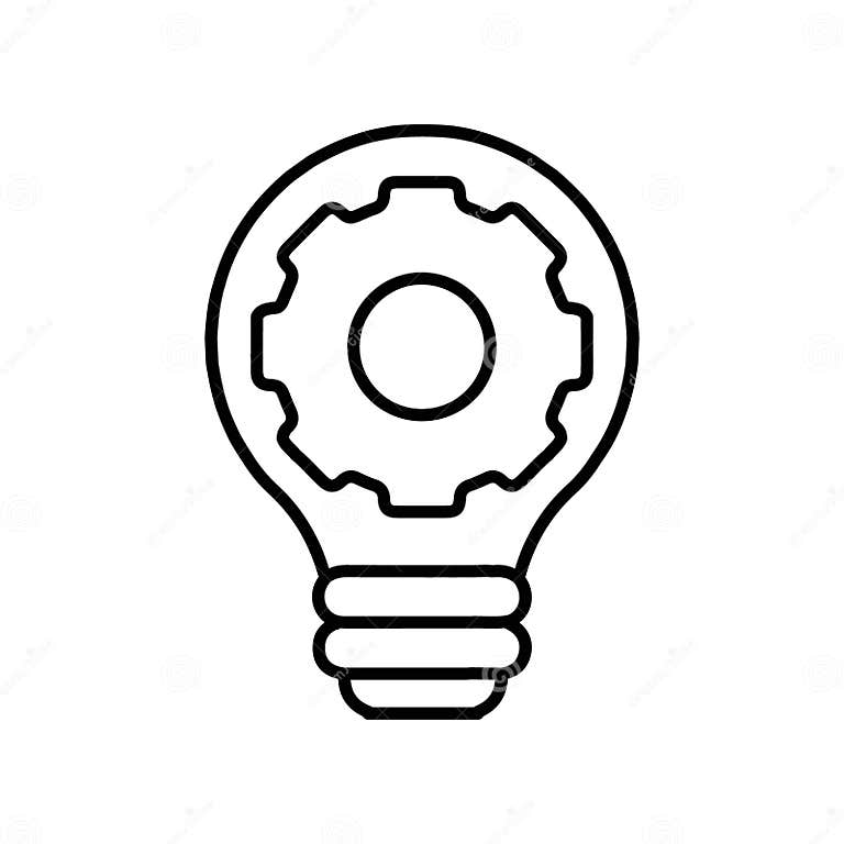Idea Icon Flat Logo Isolated Symbol Stock Illustration - Illustration ...