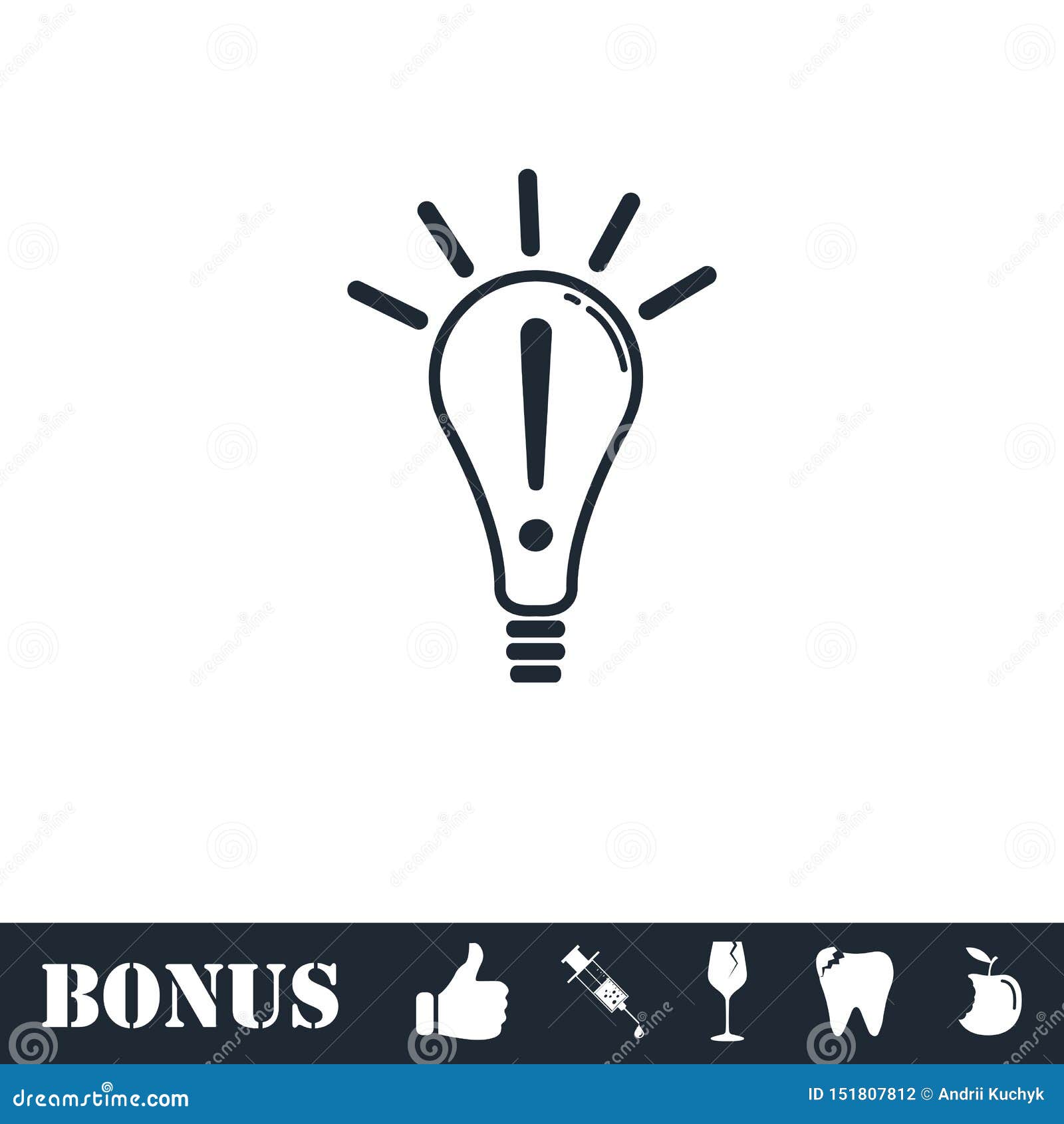 Idea icon flat stock vector. Illustration of internet - 151807812