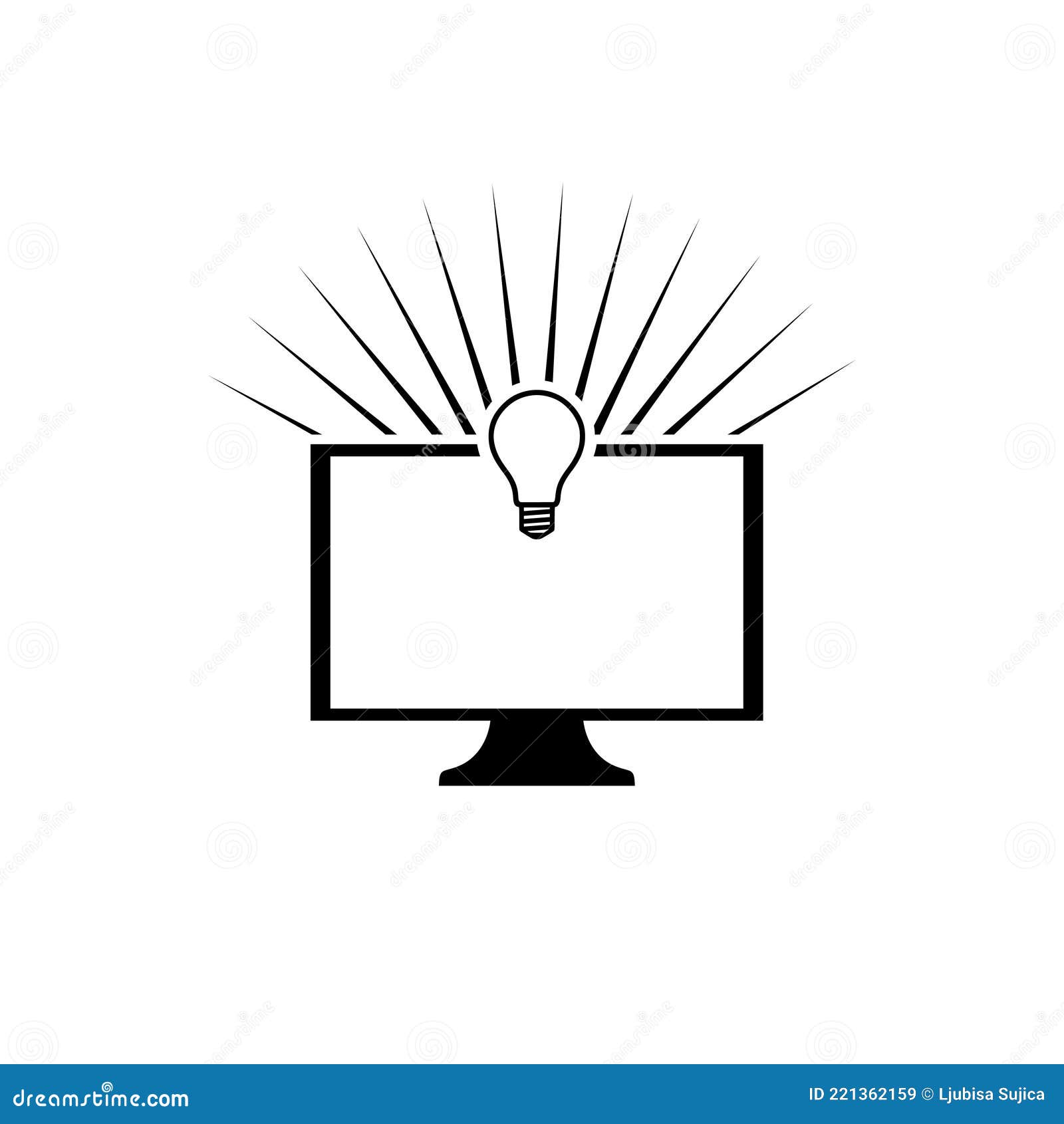 Idea Icon Isolated on White Background Stock Vector - Illustration of ...