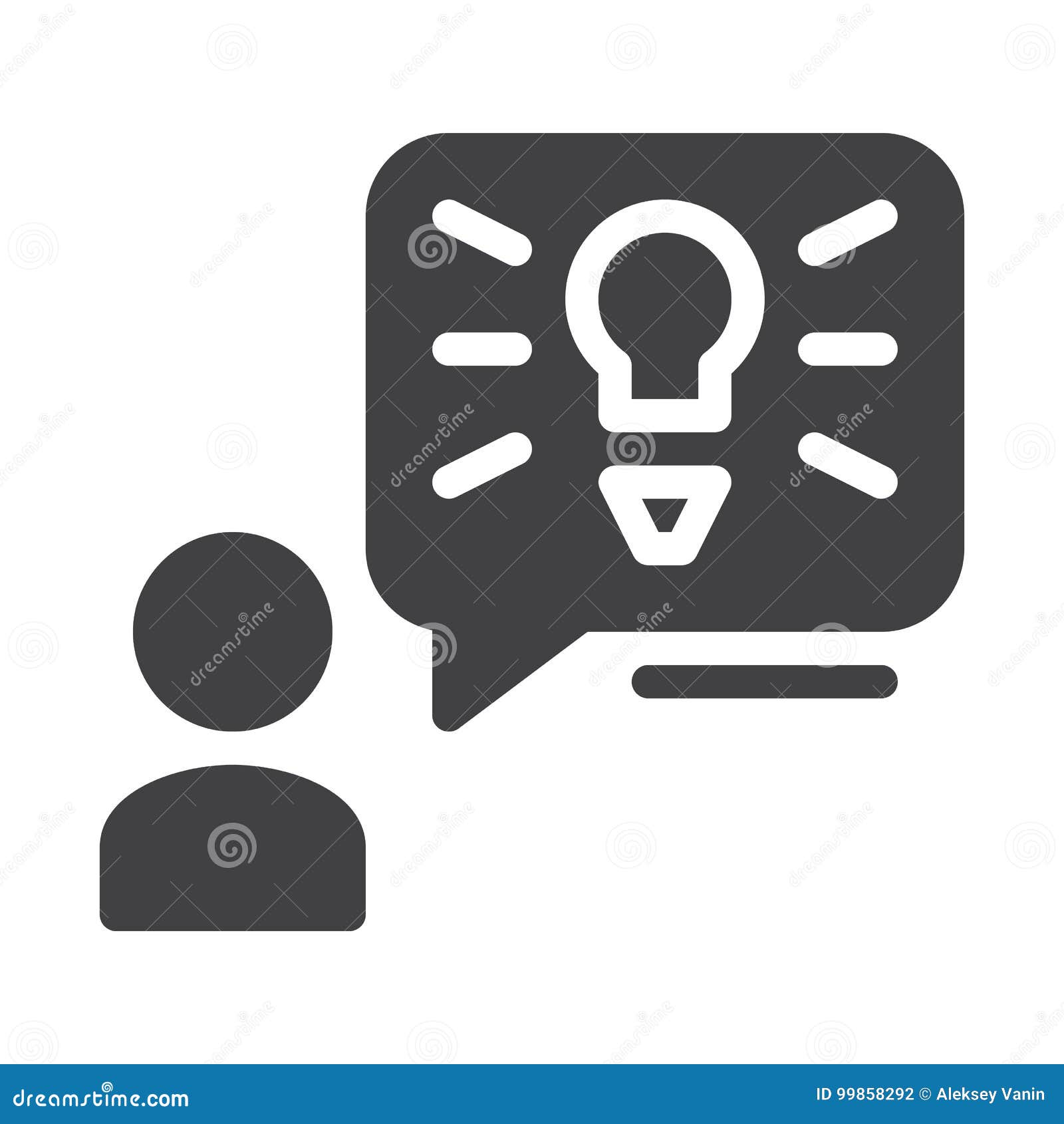 Idea icon vector stock vector. Illustration of imagination - 99858292